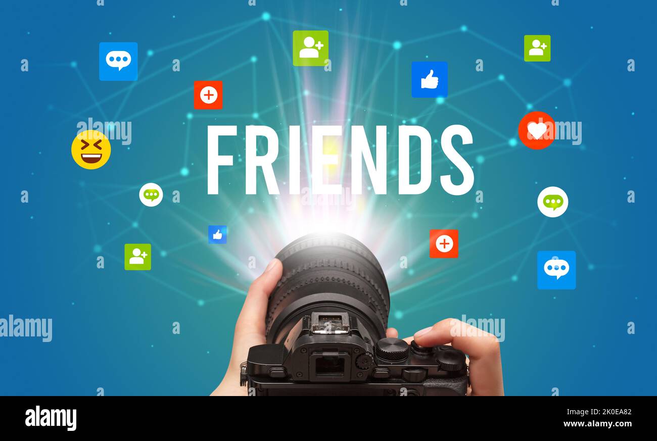 Using camera to capture social media content Stock Photo - Alamy