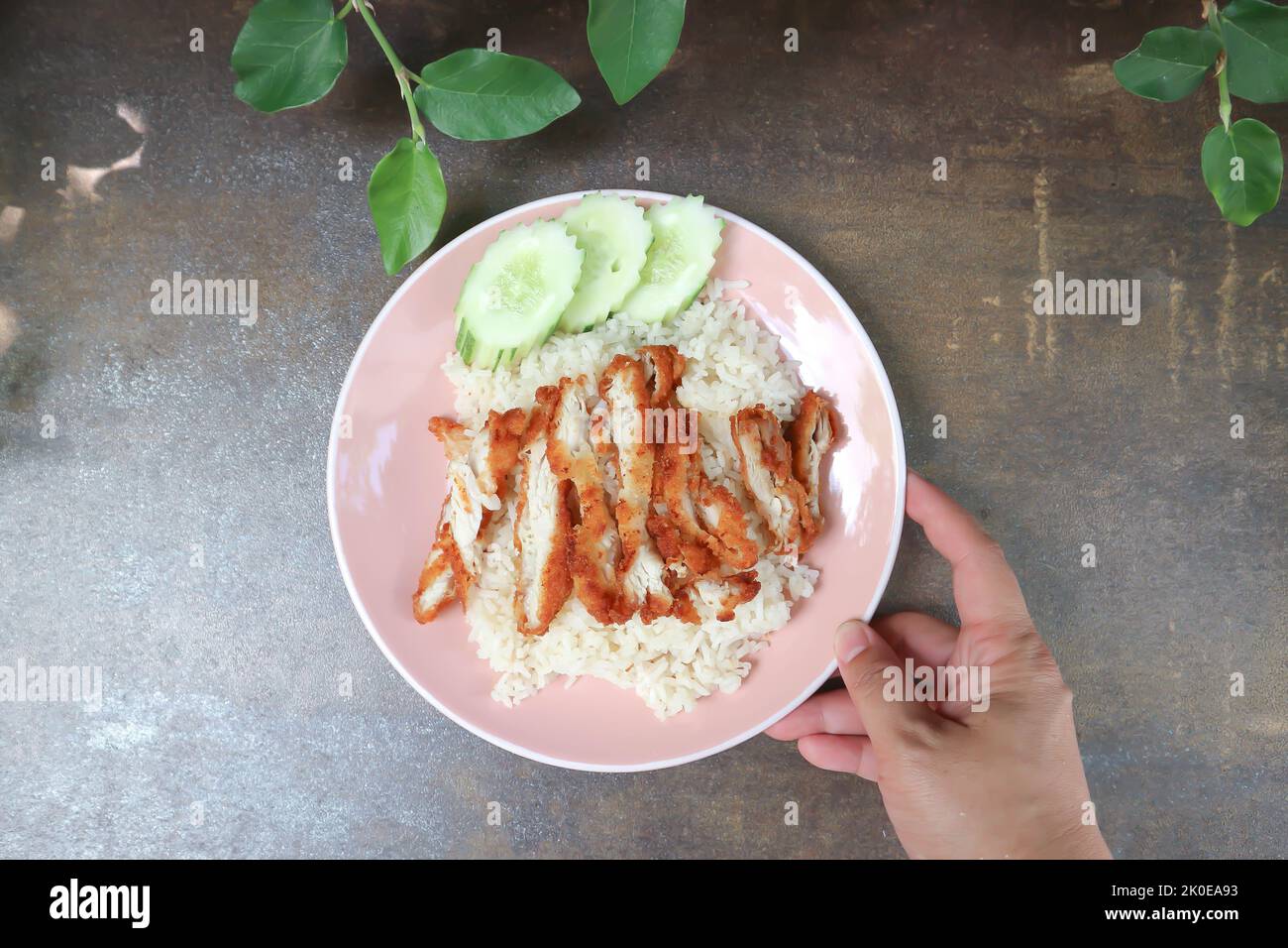 Singapore style chicken chop hi-res stock photography and images - Alamy
