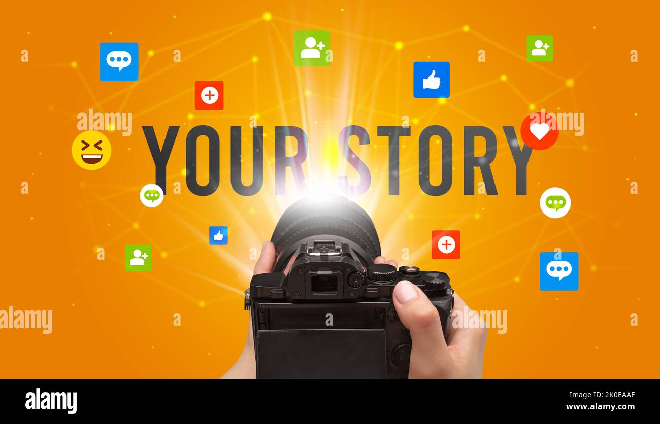 Using camera to capture social media content Stock Photo - Alamy