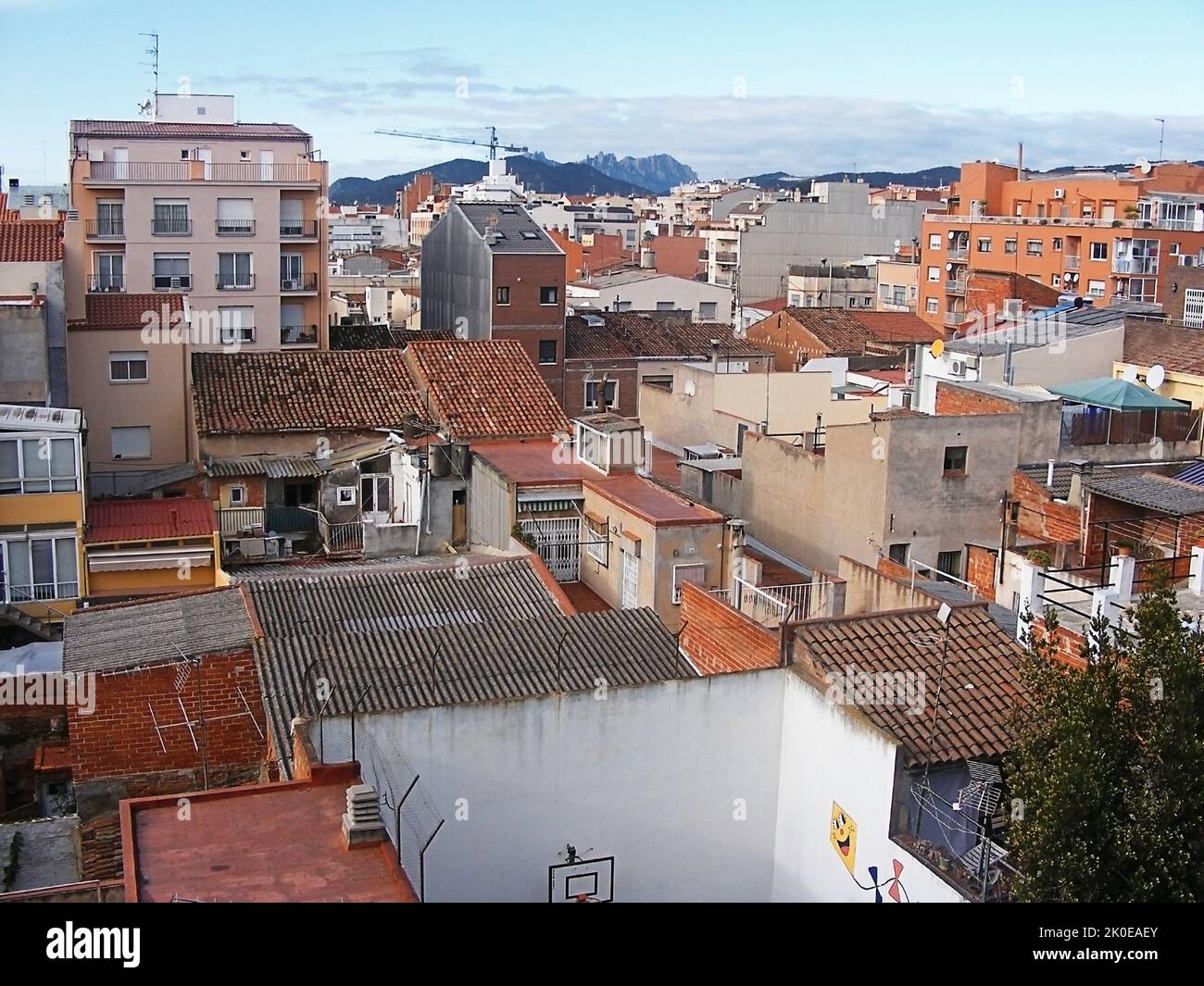 Old city buildings in Terrassa, Spain. City panorama Stock Photo - Alamy
