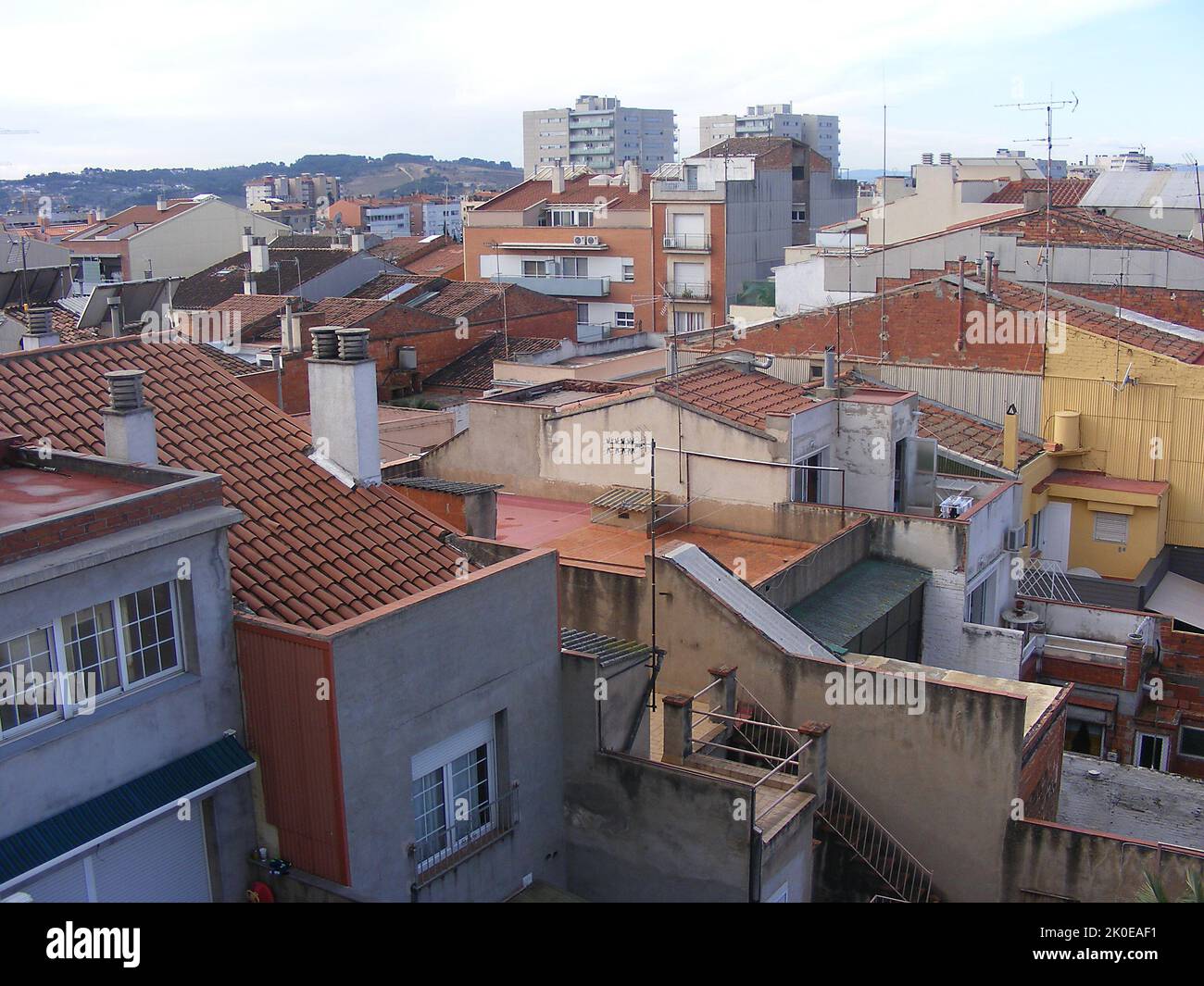 Old city buildings in Terrassa, Spain. City panorama Stock Photo - Alamy