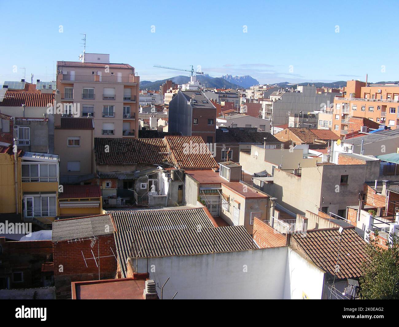 Old city buildings in Terrassa, Spain. City panorama Stock Photo - Alamy