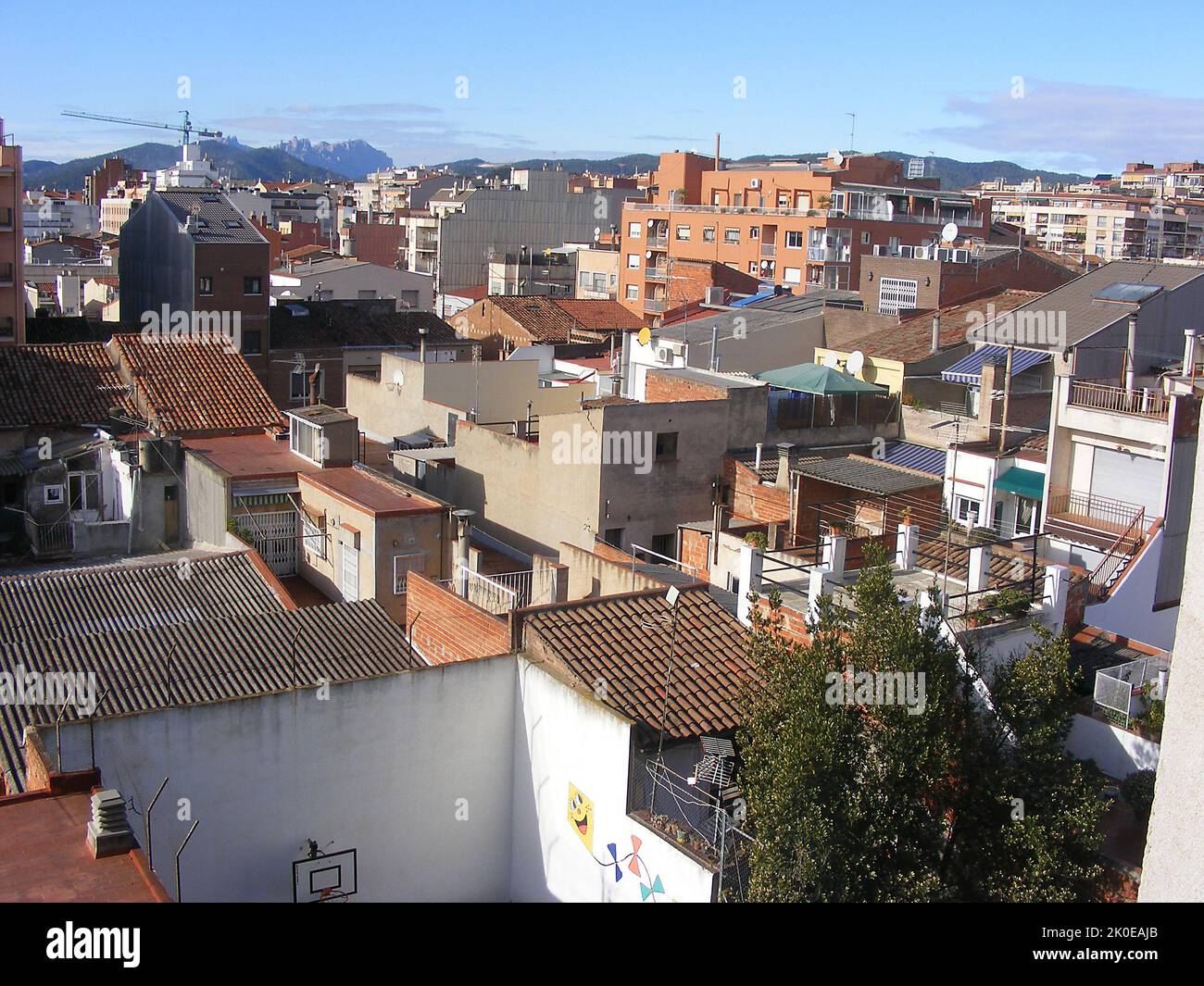 Old city buildings in Terrassa, Spain. City panorama Stock Photo - Alamy