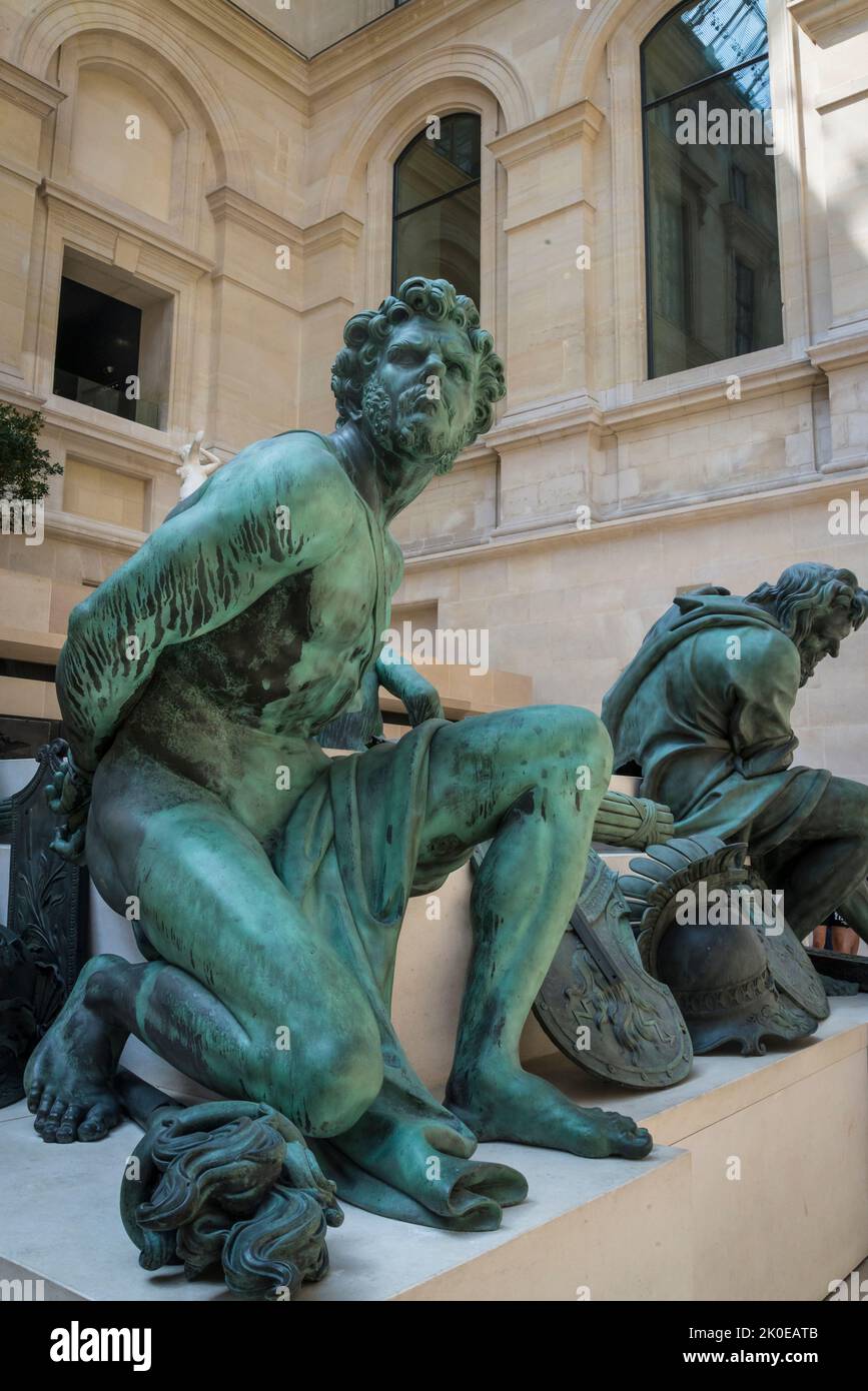 The Cour Puget where French sculpture is exhibited, Louvre Museum, the ...