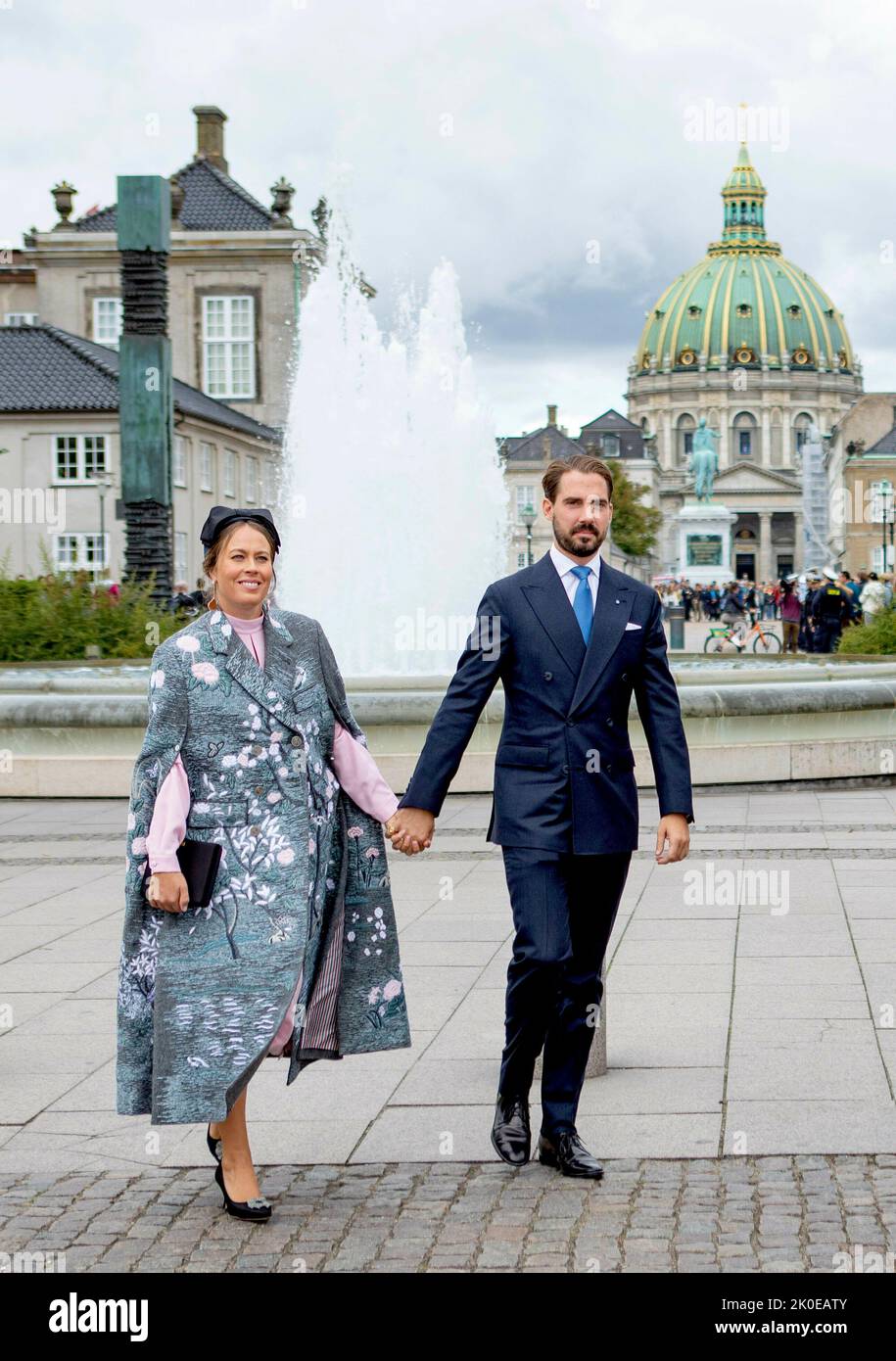 Prince Philippos of Greece and Princess Nina-Nastassja Flohr arrive at ...