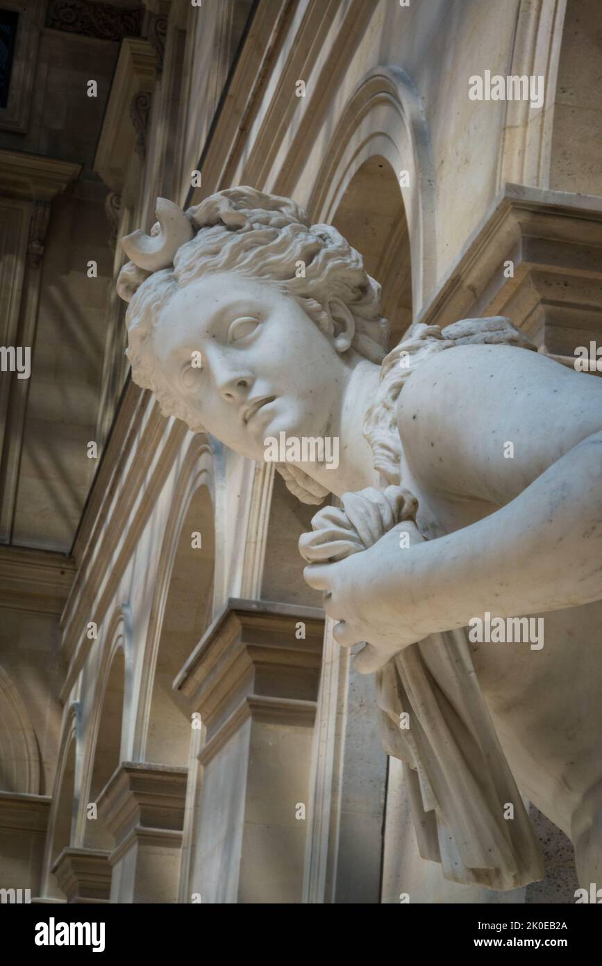 The Cour Puget where French sculpture is exhibited, Louvre Museum, the ...