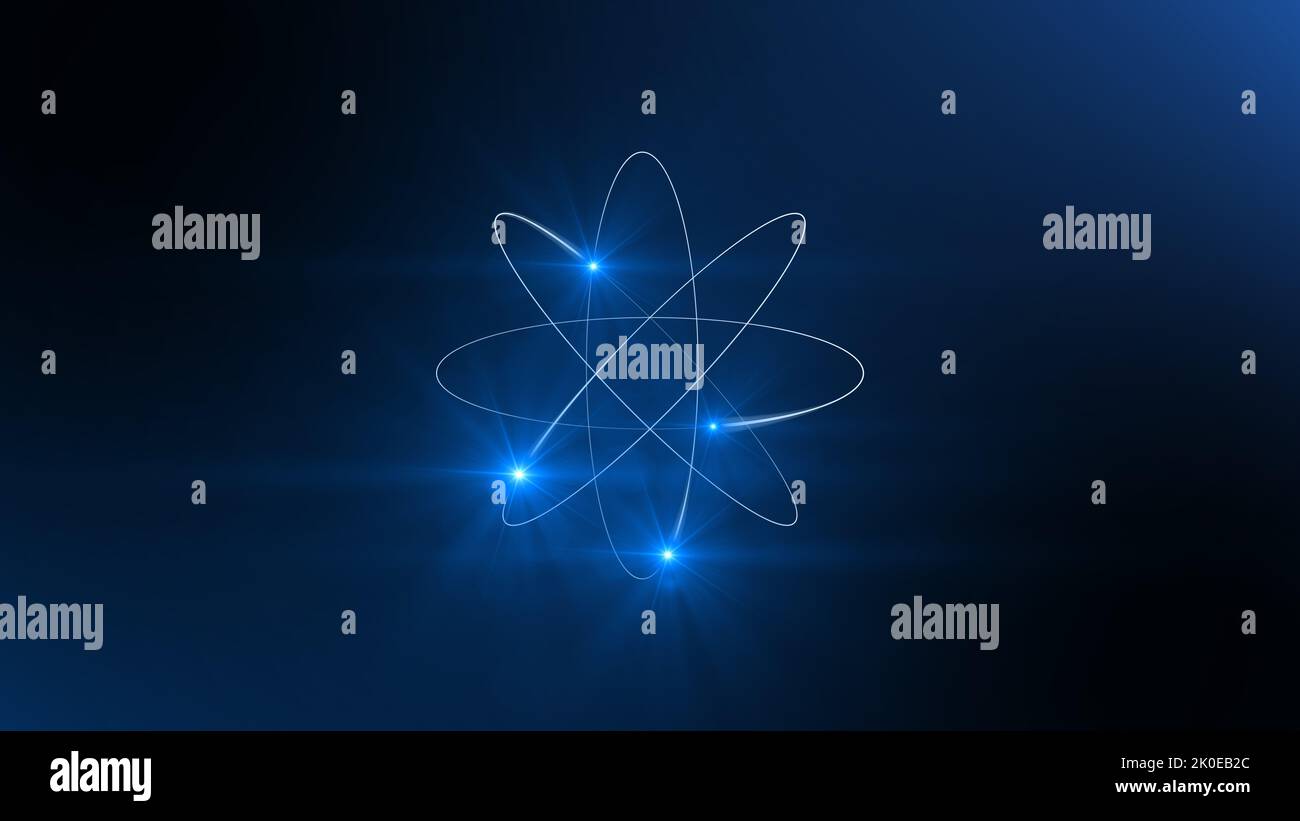 atom abstract light model, 3d illustration render Stock Photo - Alamy