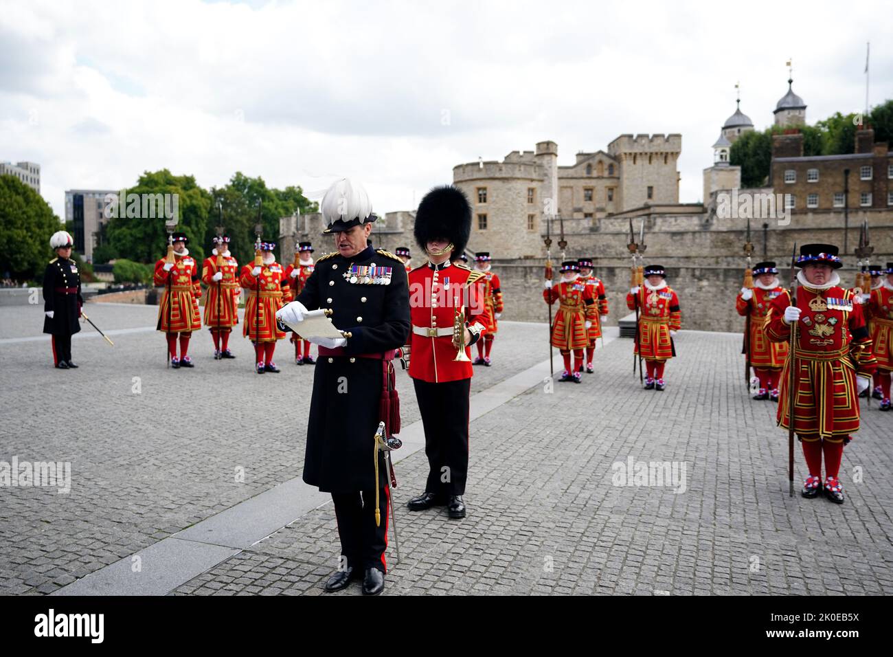 Tower Governor Andrew Jackson addresses the public on Tower Hill during ...
