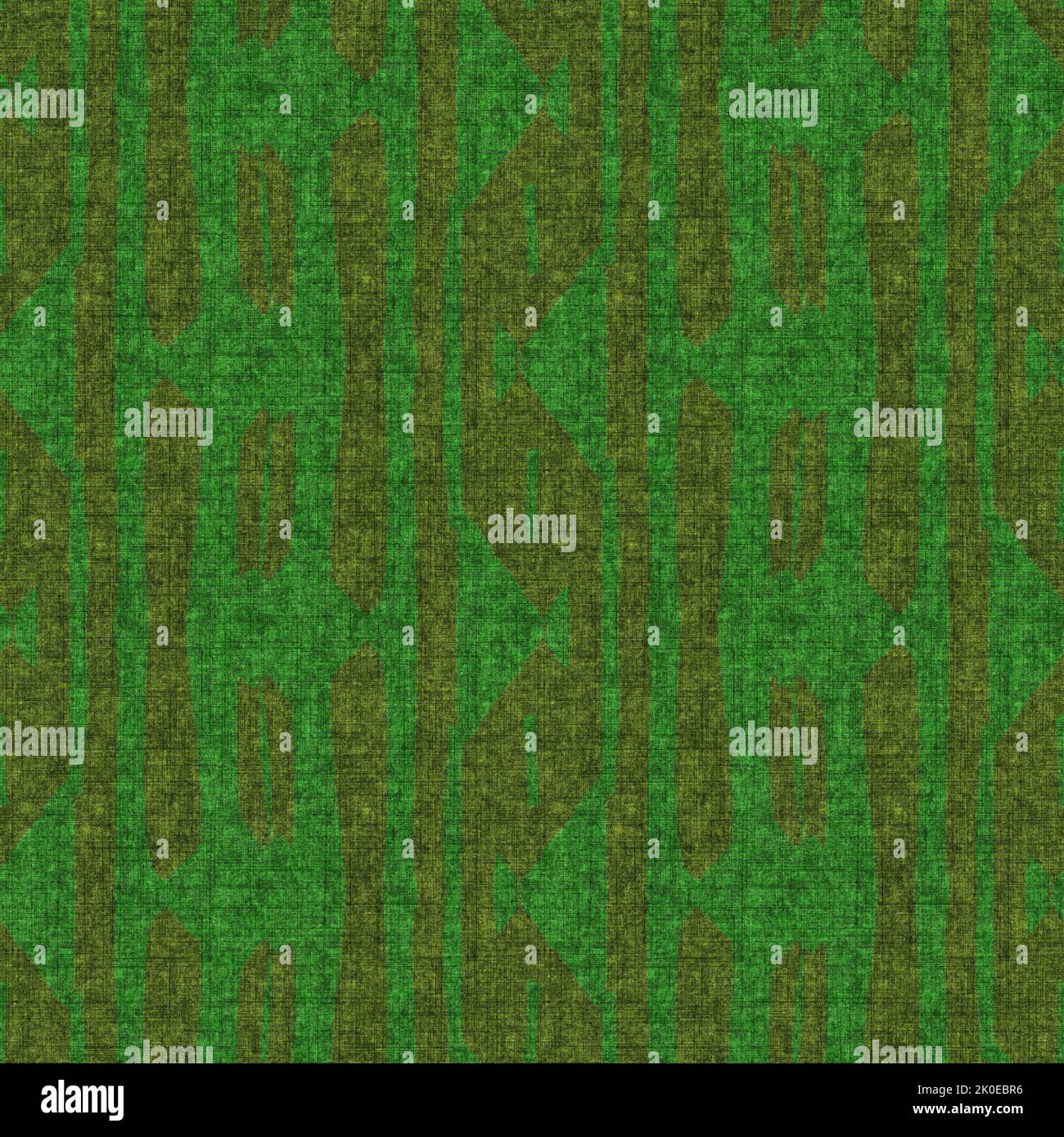 Green retro 1960s linen seamless pattern. Forest style vintage for ...