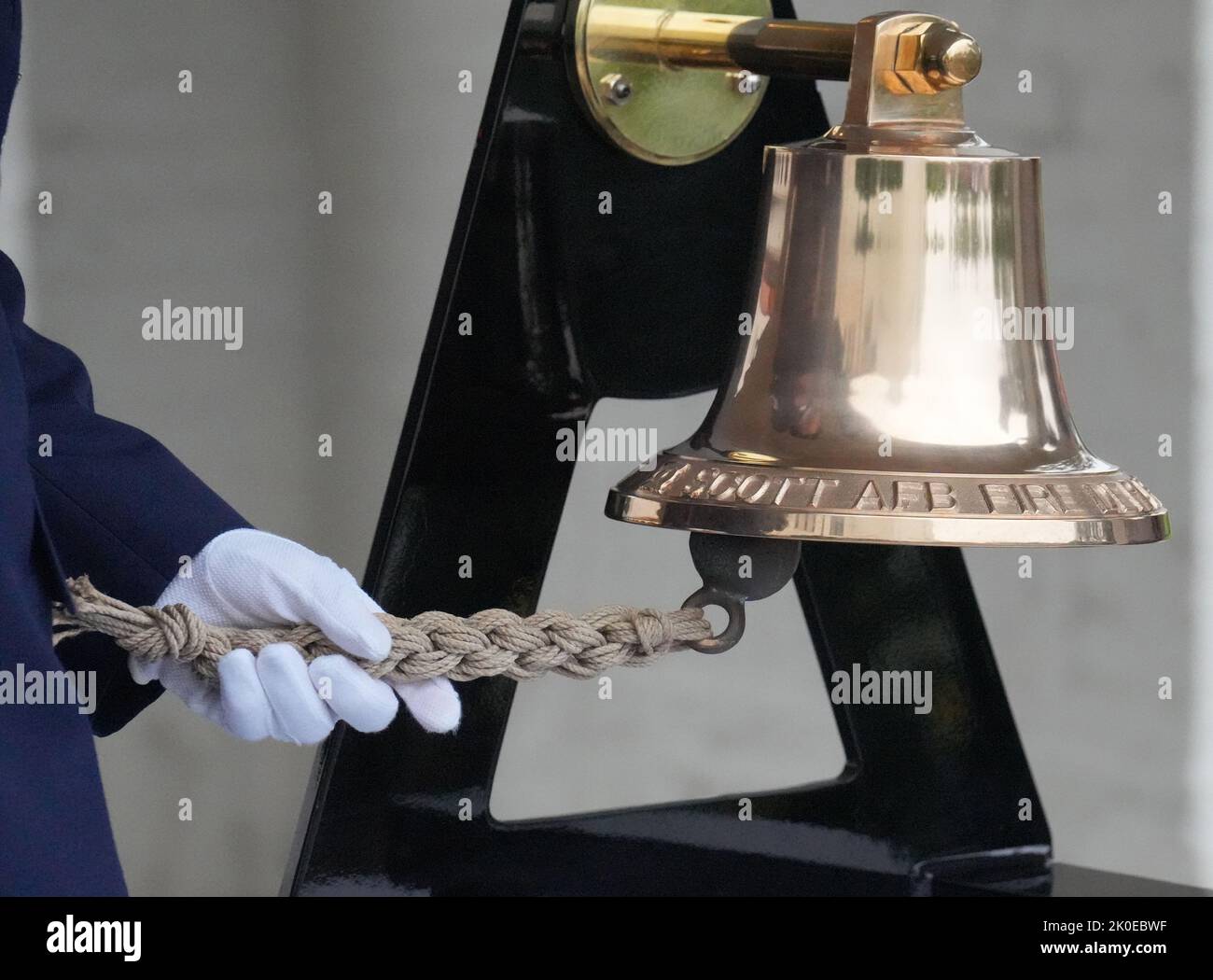 St. Louis, United States. 11th June, 2022. A bell is rung during a ...