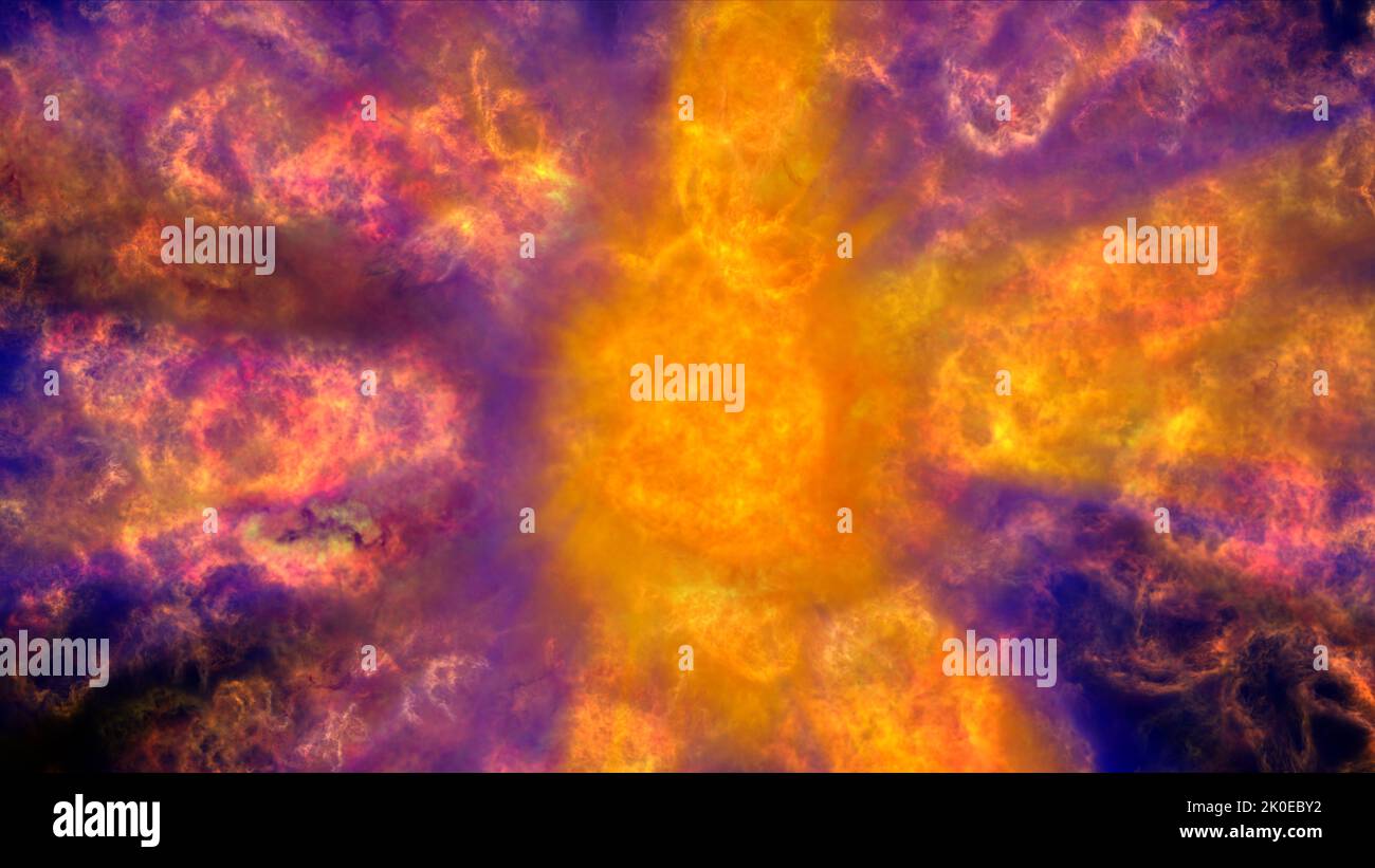 fire flame explosion in space, abstract illustration Stock Photo - Alamy