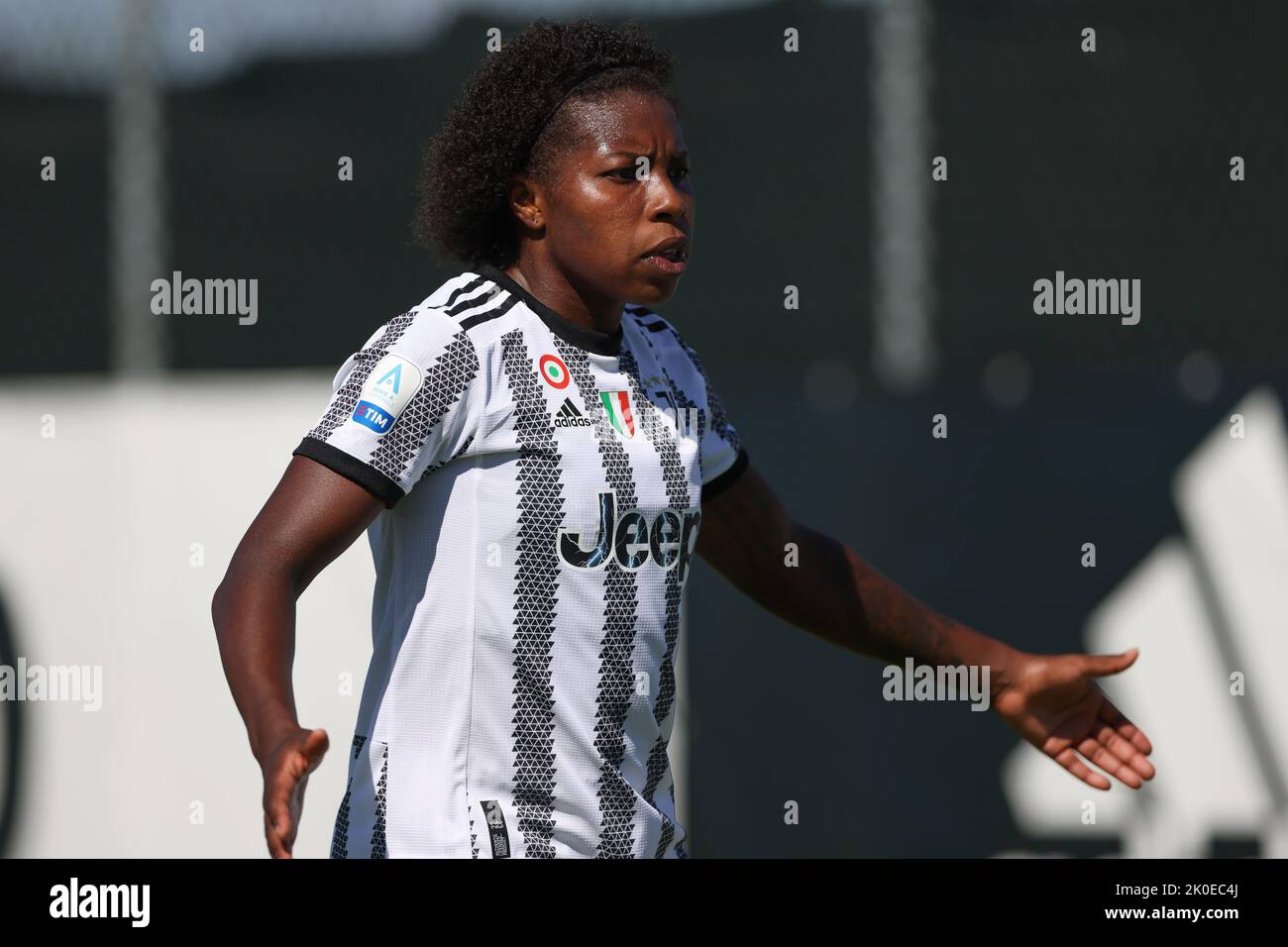 Turin, Italy. 11th Sep, 2022. Lineth Beerensteyn of Juventus reacts ...