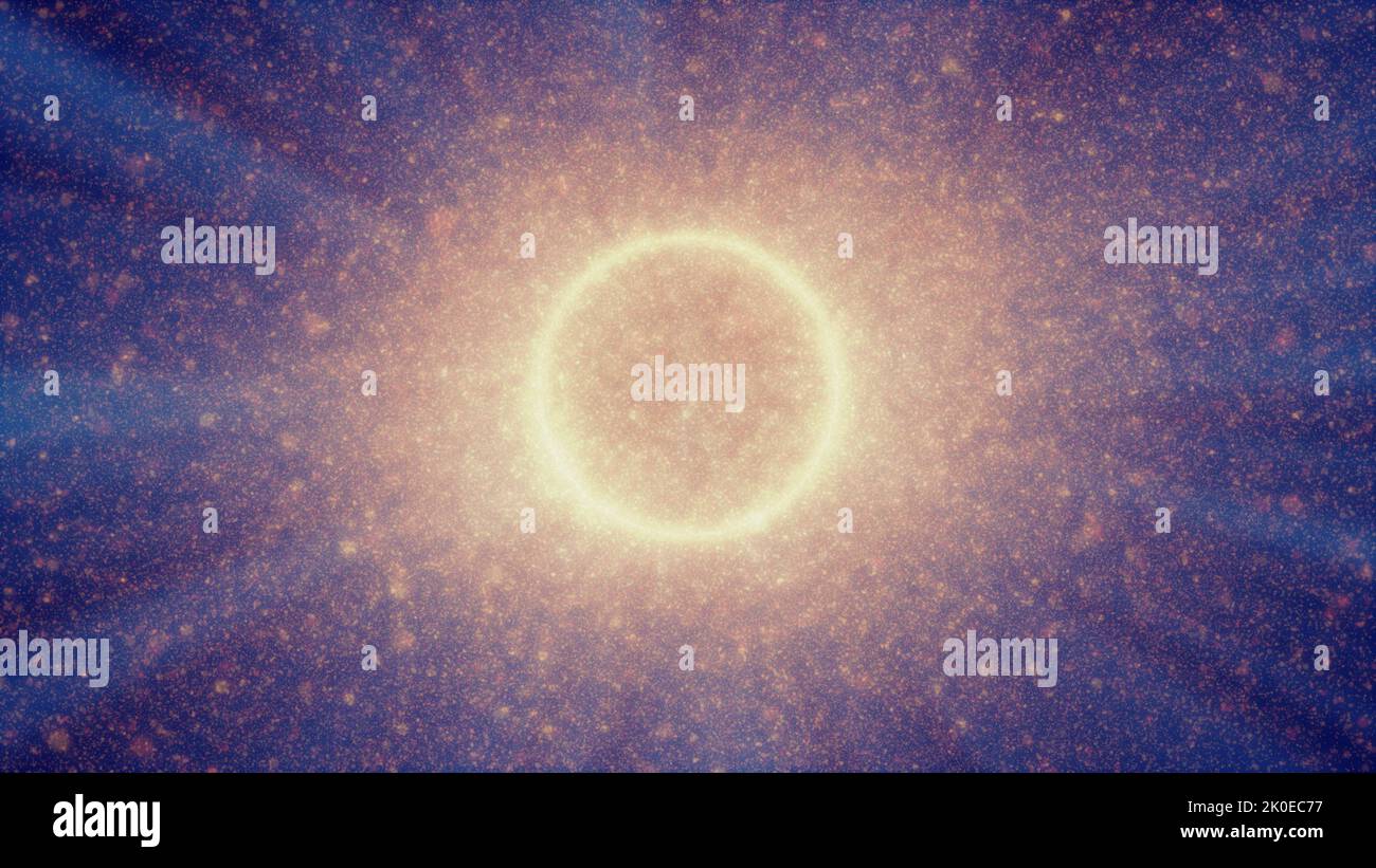 Abstract particles sun solar flare particles illustration 3d render ...