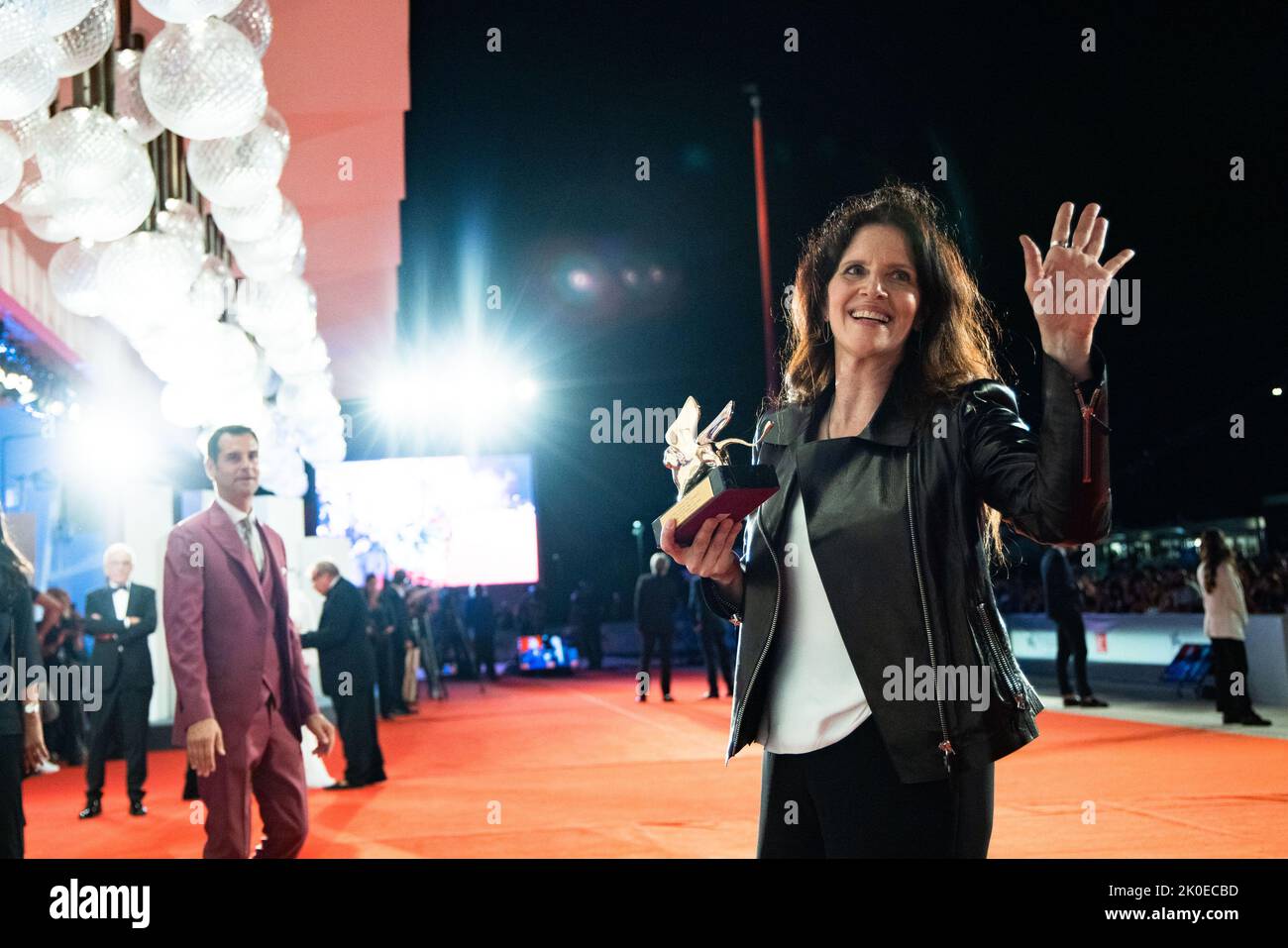 Laura Poitras poses with the Golden Lion for Best Film for "All the ...