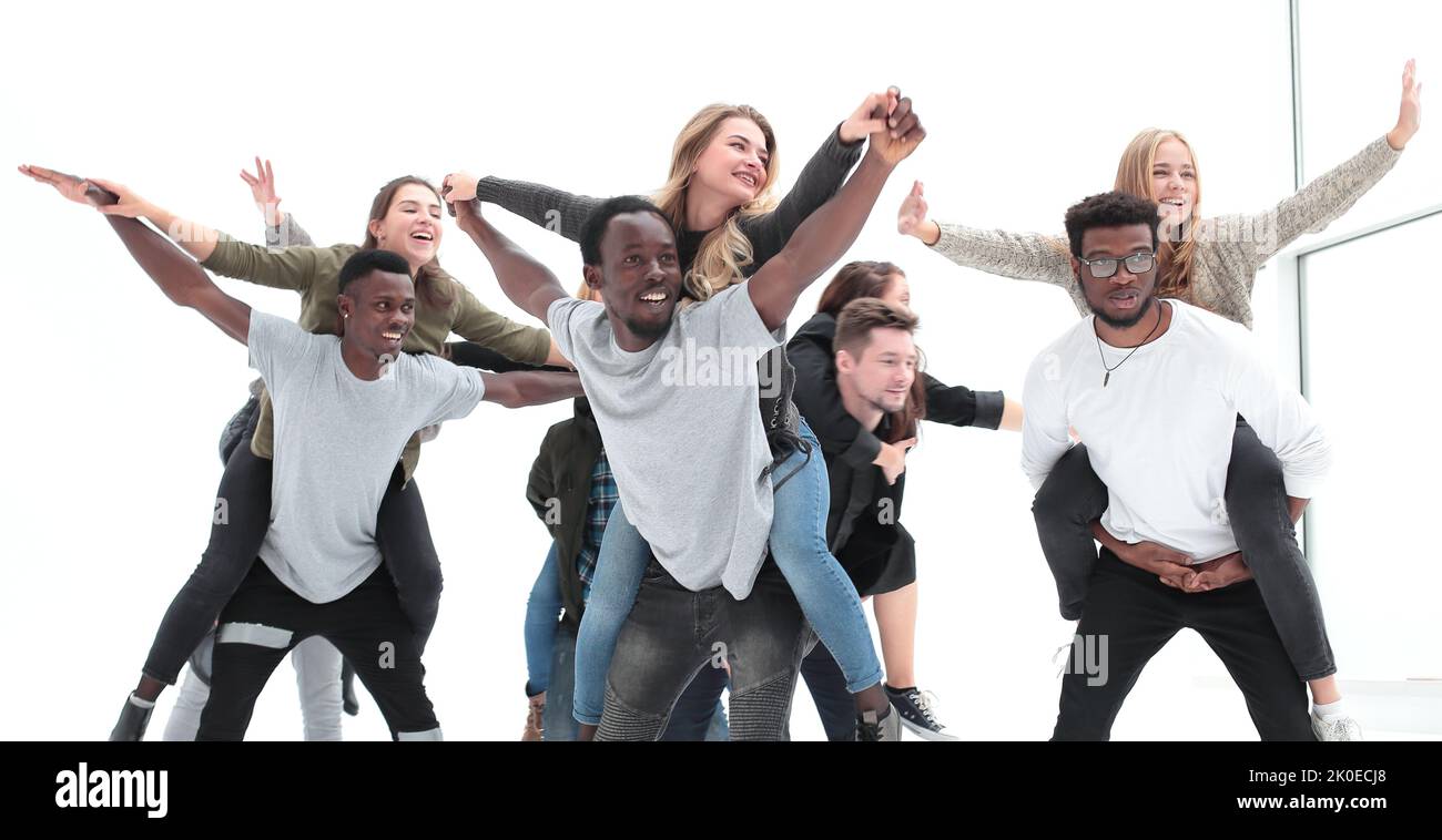 group of young show success Stock Photo - Alamy