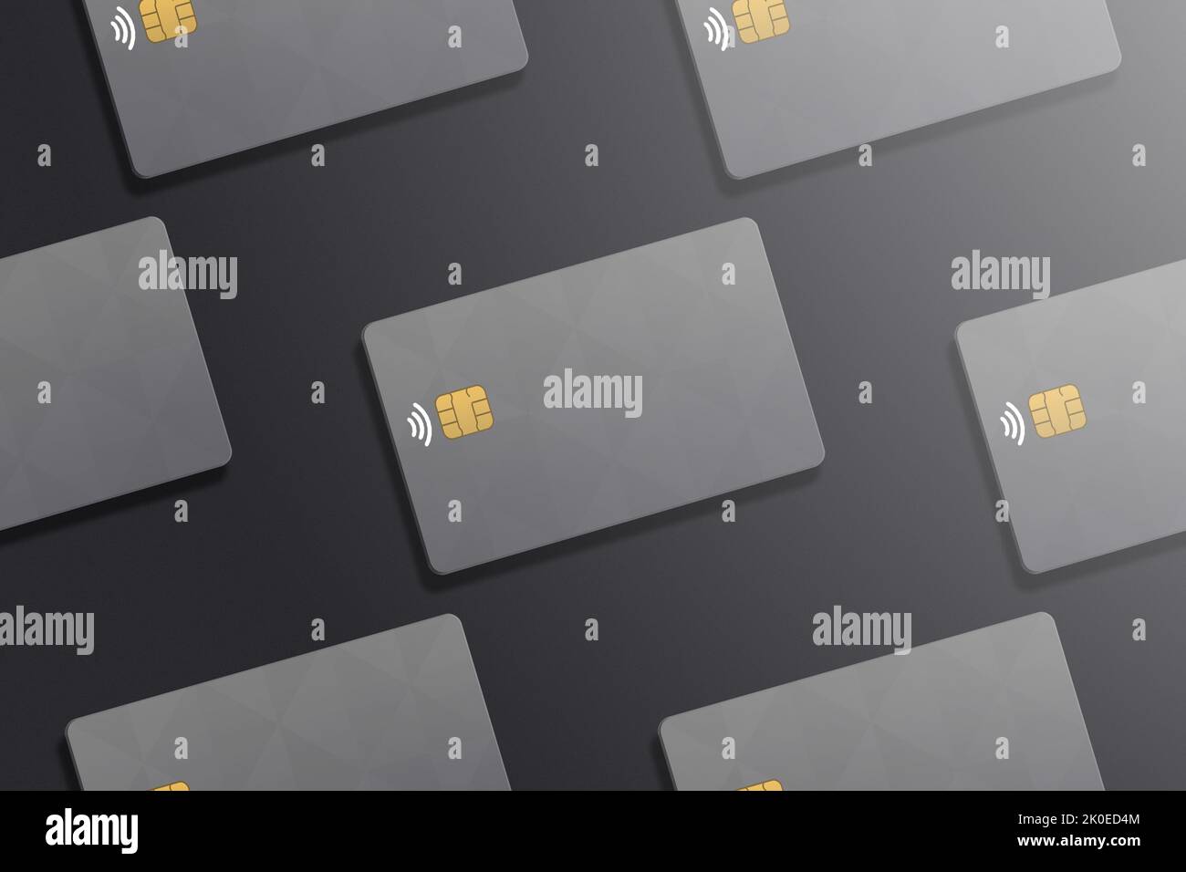 Pattern of realistic platinum credit cards in metallic background ...