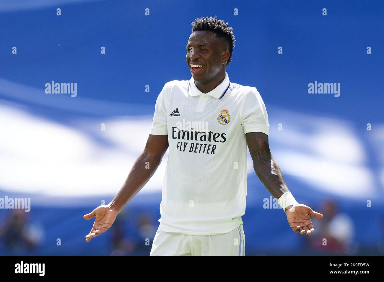 Vinicius Jr. of Real Madrid reacts during the La Liga match between ...