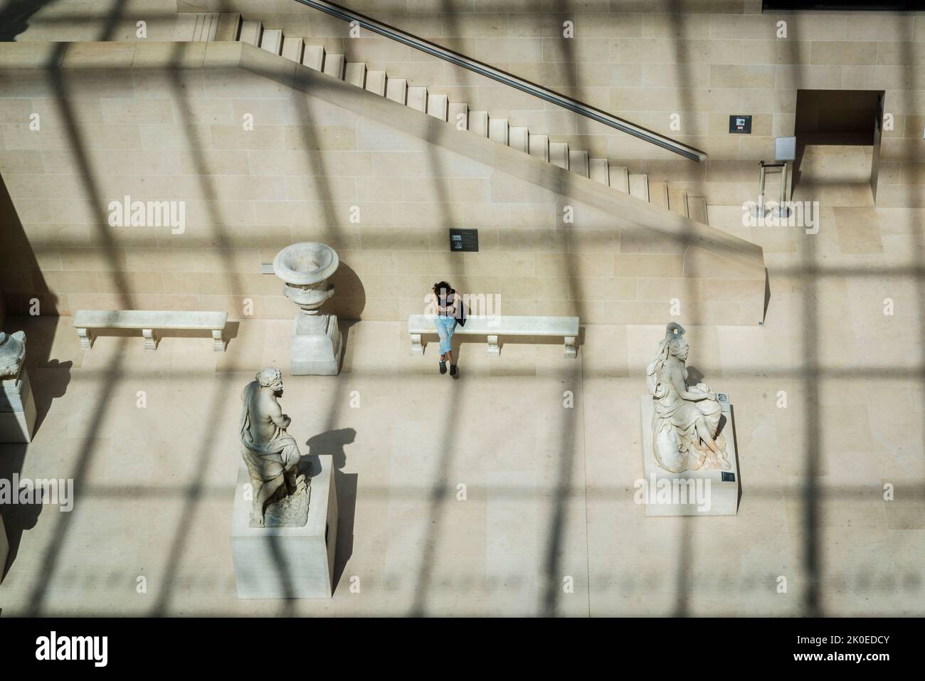 The Cour Marly where French sculpture is exhibited, Louvre Museum, the ...