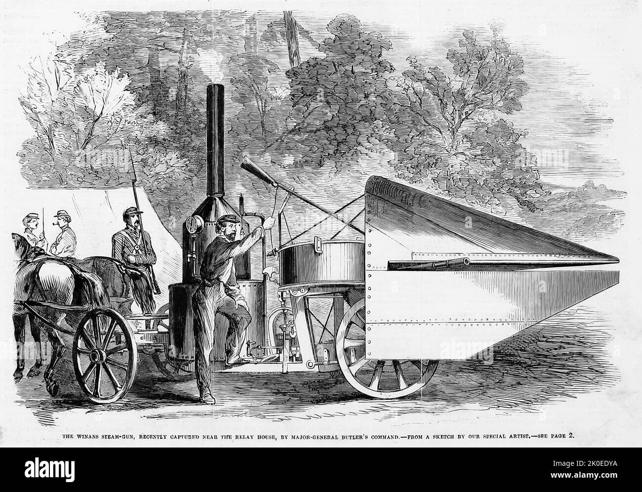 The Winans Steam Gun, recently captured near the relay house, by Major ...