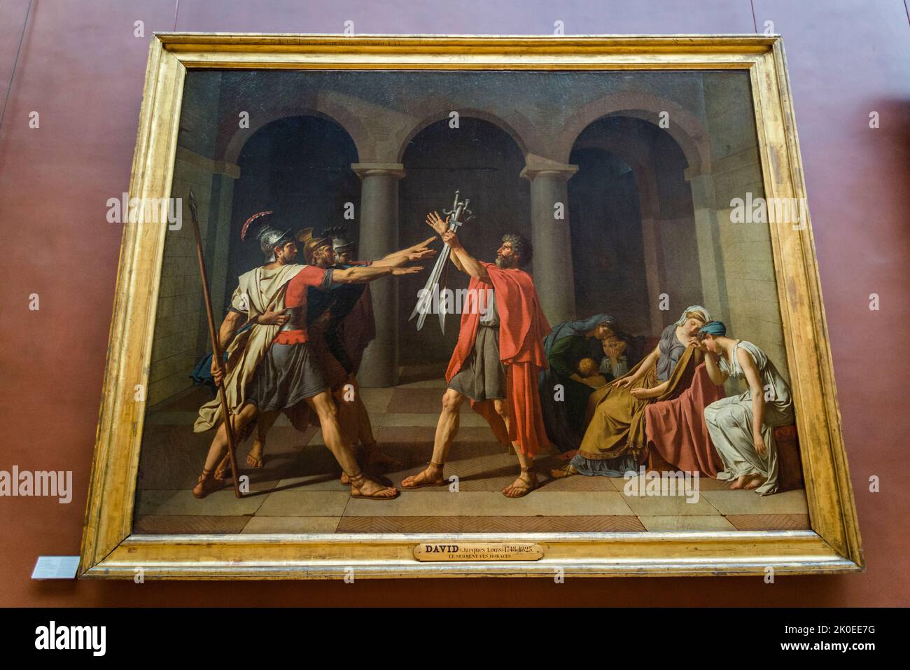 Oath of the Horatii; by Jacques-Louis David; 1784; oil on canvas ...