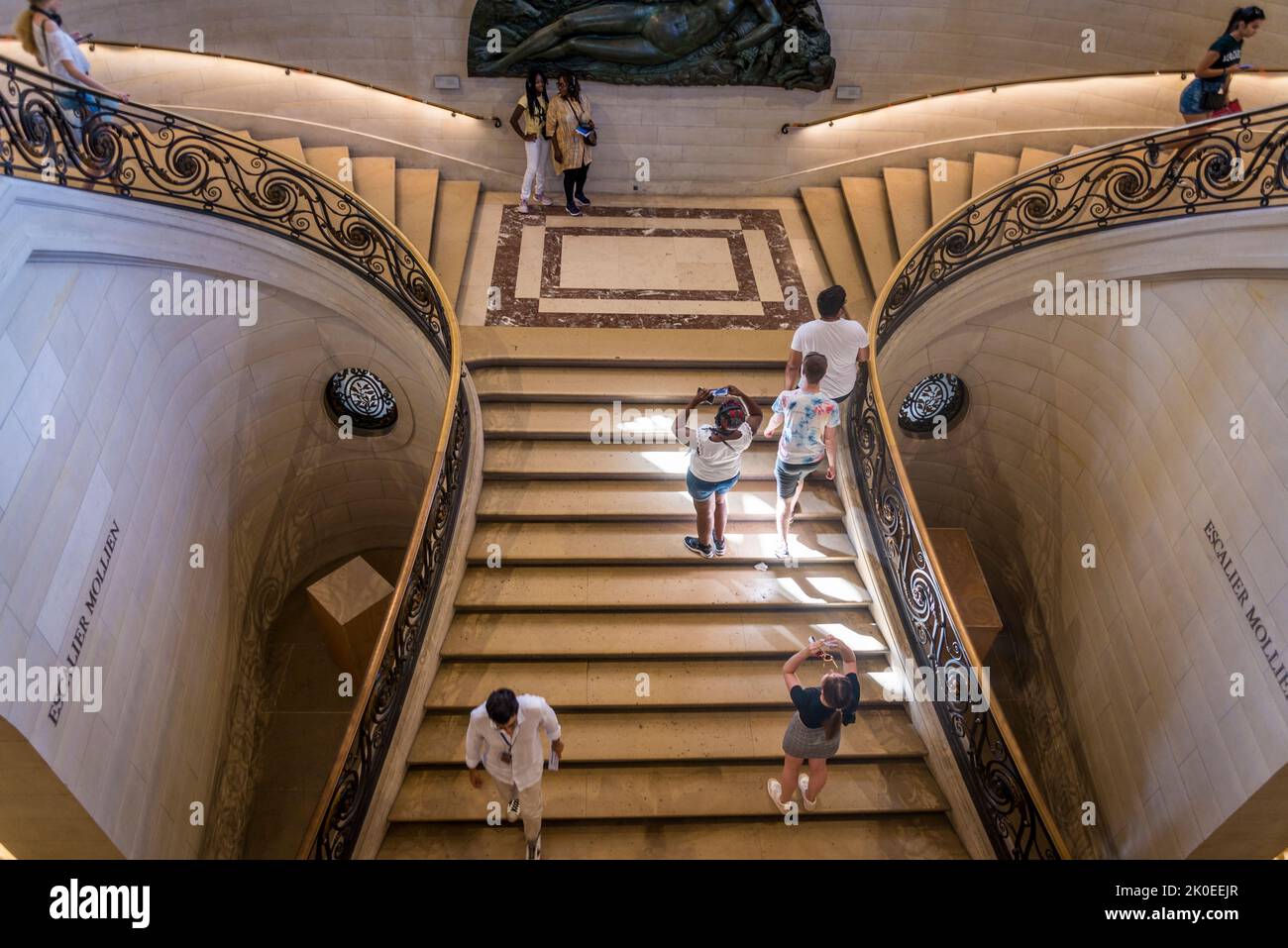 The Mollien staircase, Escalier Mollien, Louvre Museum, the world's ...