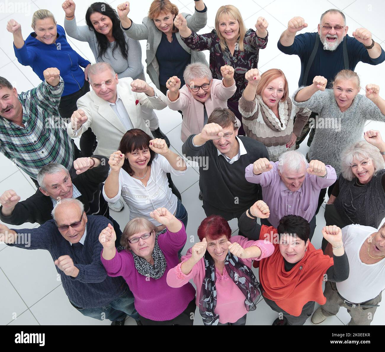 Diverse group senior friends showing hi-res stock photography and ...