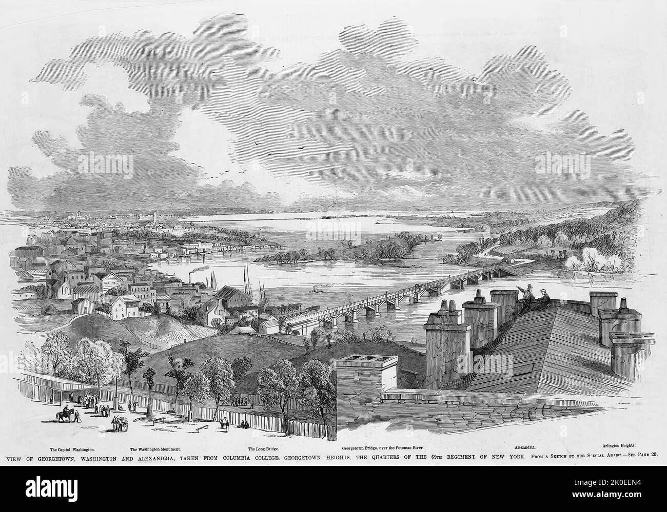 View of Georgetown, Washington and Alexandria, taken from Columbia ...