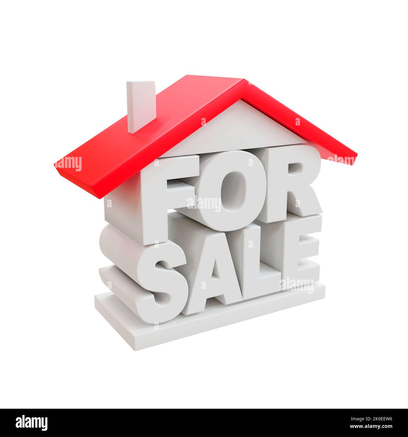 For sale sign isolated on white background. 3D Rendering Stock Photo ...