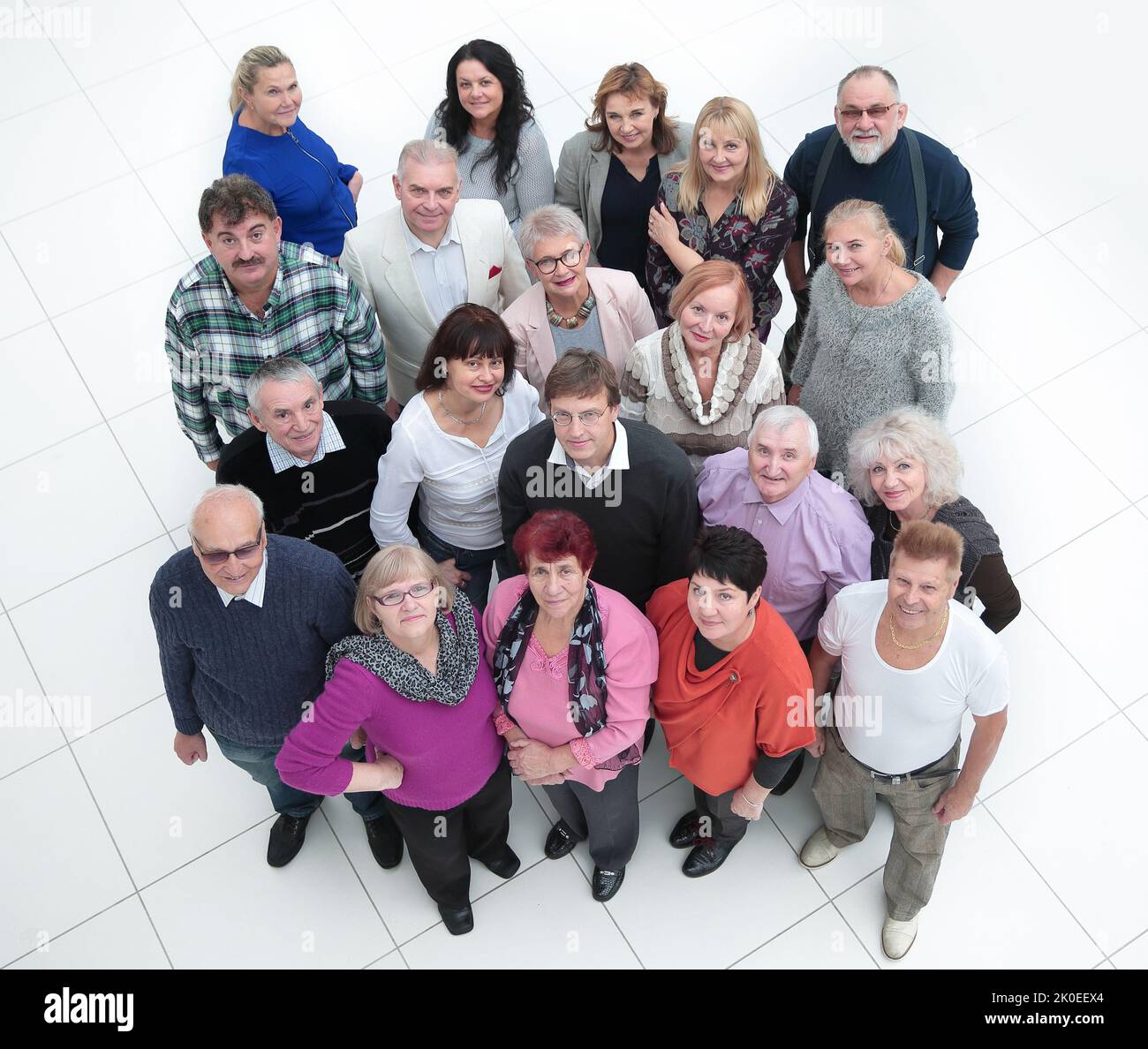 group of diverse mature people, looking at you Stock Photo - Alamy