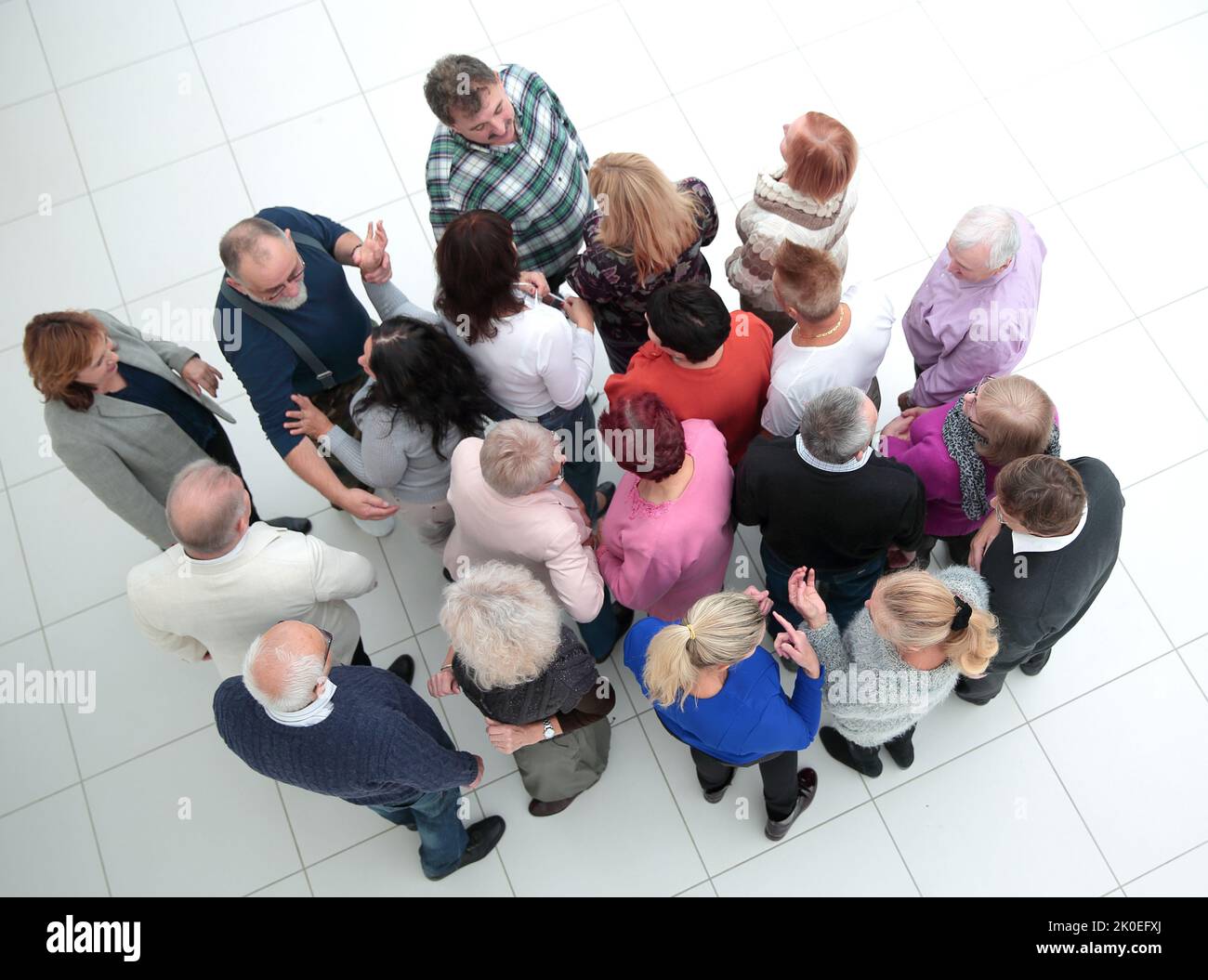 group of older people looking in the same direction Stock Photo - Alamy