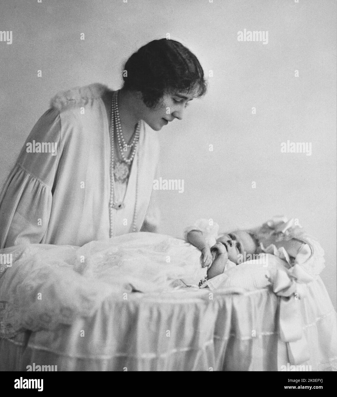 The Duchess of York with the infant Princess Elizabeth - May 1926 Stock ...