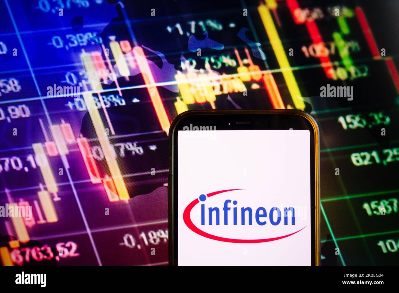 KONSKIE, POLAND - September 10, 2022: Smartphone displaying logo of ...