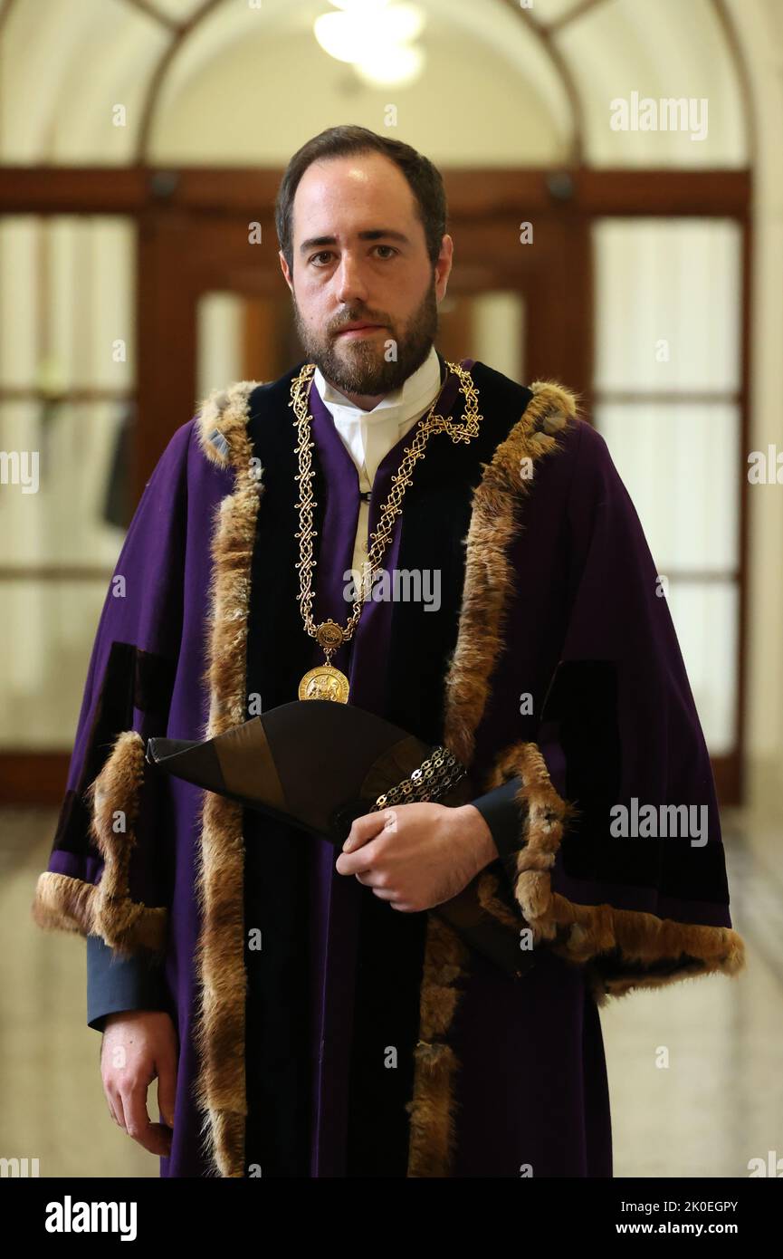 High Sheriff of Belfast Councillor John Hussey after he read the ...
