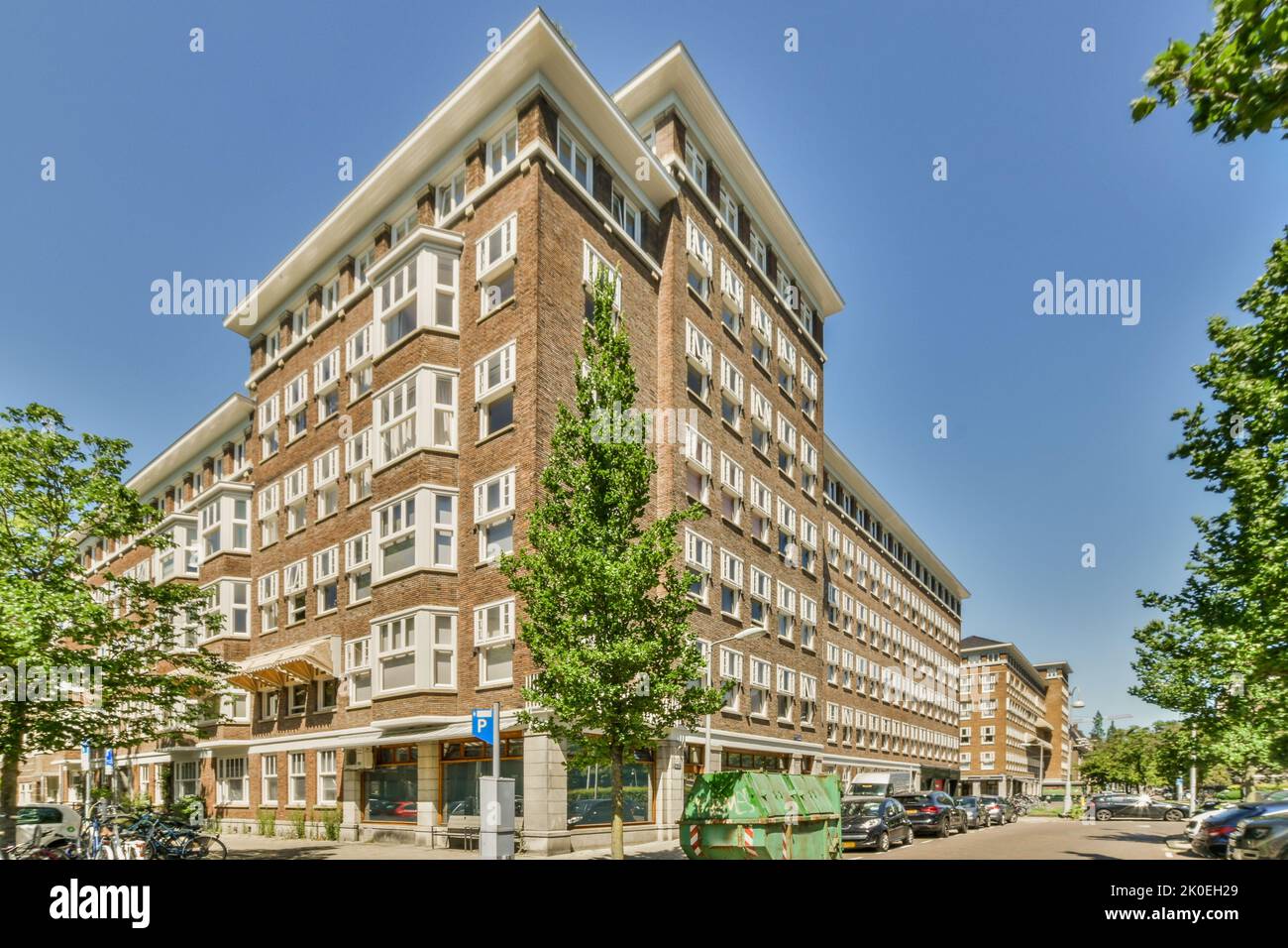 View of street near building with beauty of vegetation outside Stock ...