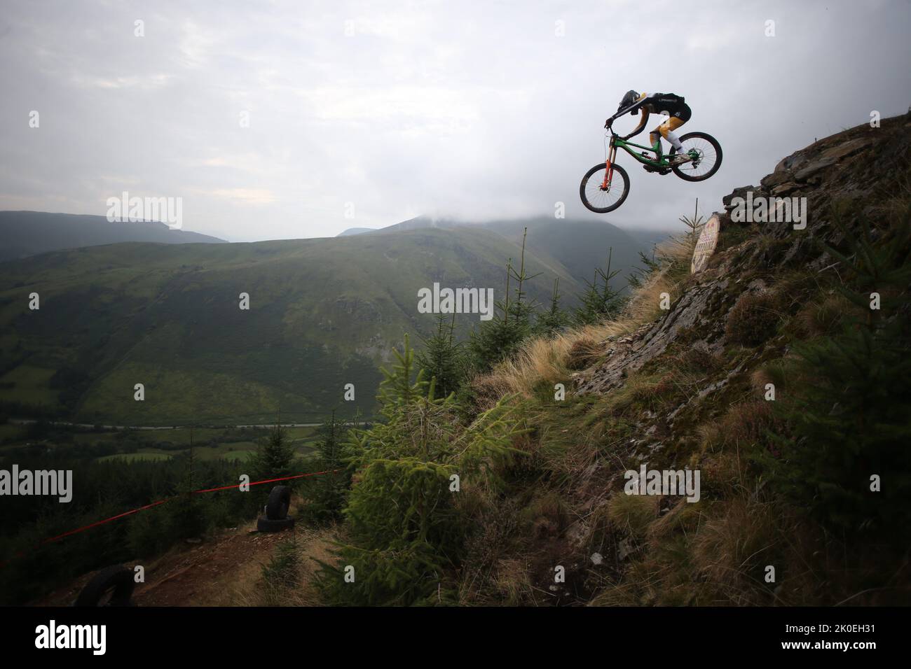 EDITORIAL USE ONLY Chris Cumming riding in the Red Bull Hardline ...