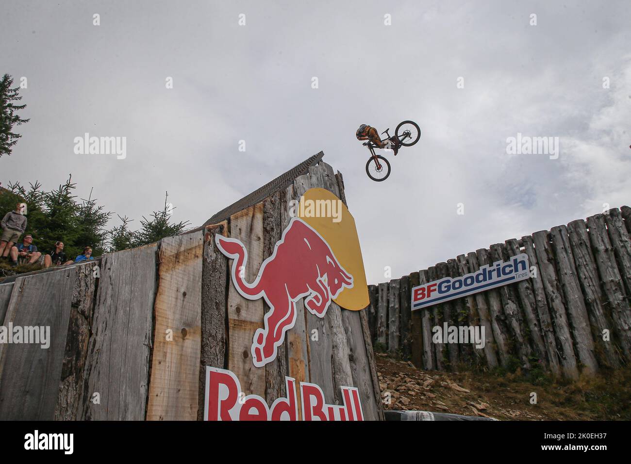 EDITORIAL USE ONLY Gee Atherton of Wales riding in the Red Bull ...