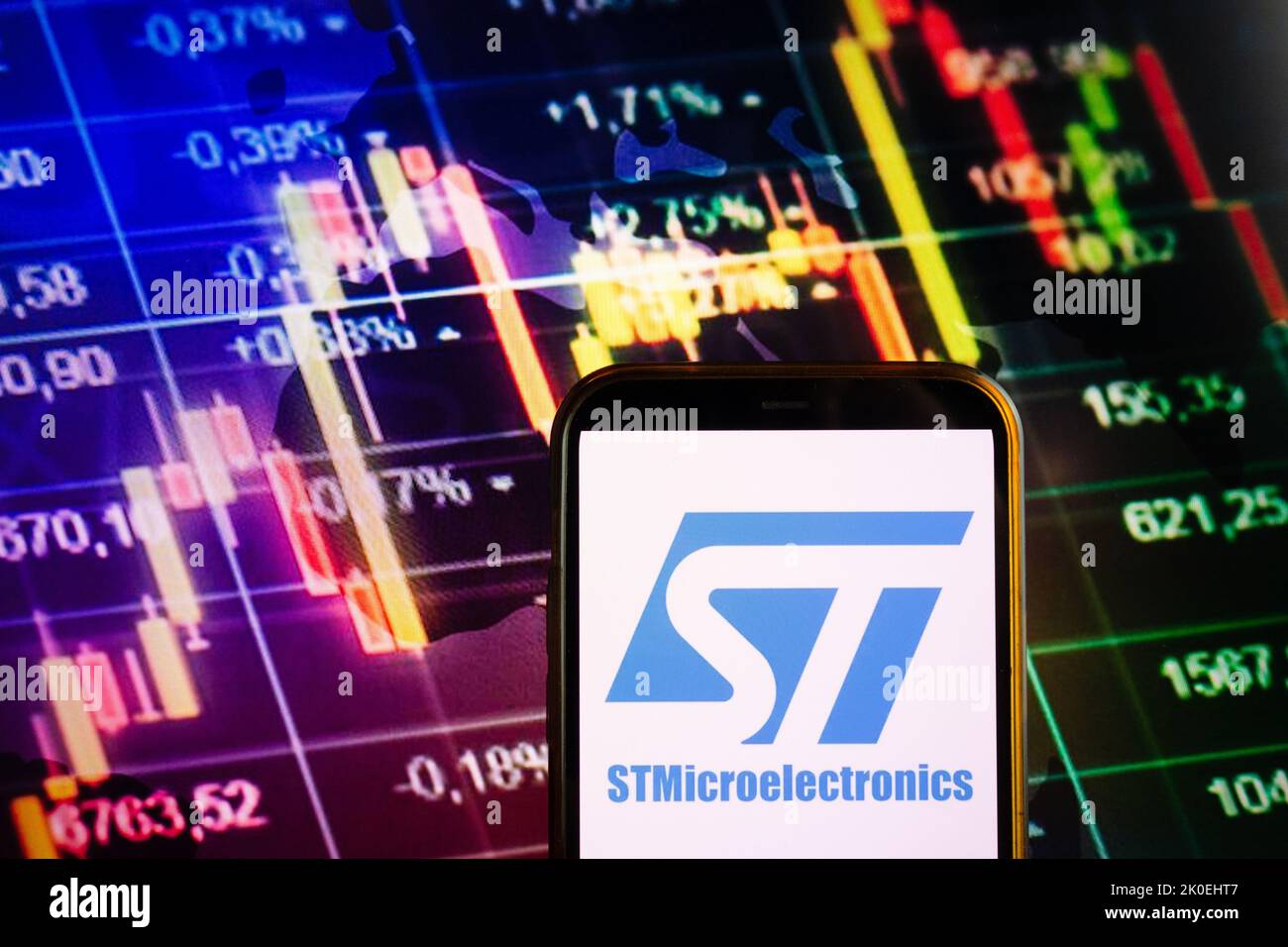 KONSKIE, POLAND - September 10, 2022: Smartphone displaying logo of ...