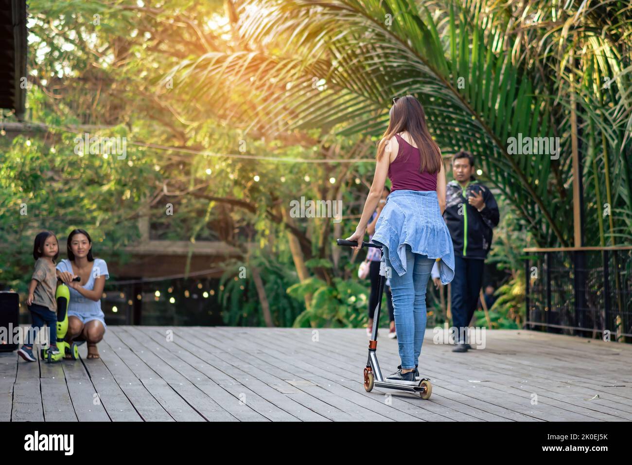 BANGKOK,THAILAND-FEBRUARY 23,2020 : Unidentified Asian woman enjoy ...