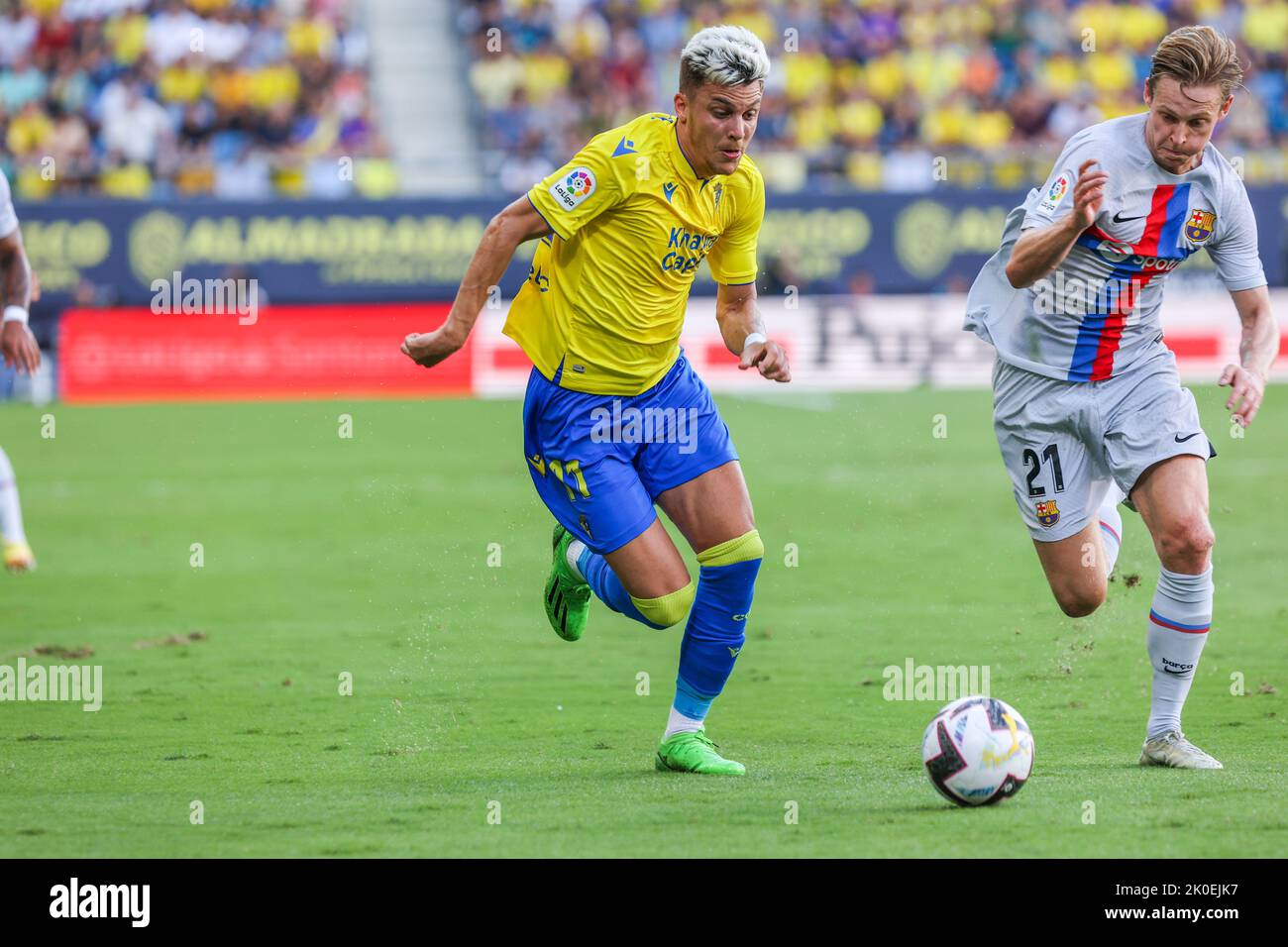 La Liga Spanish La Liga soccer match Cadiz vs FC Barcelona at Nuevo ...
