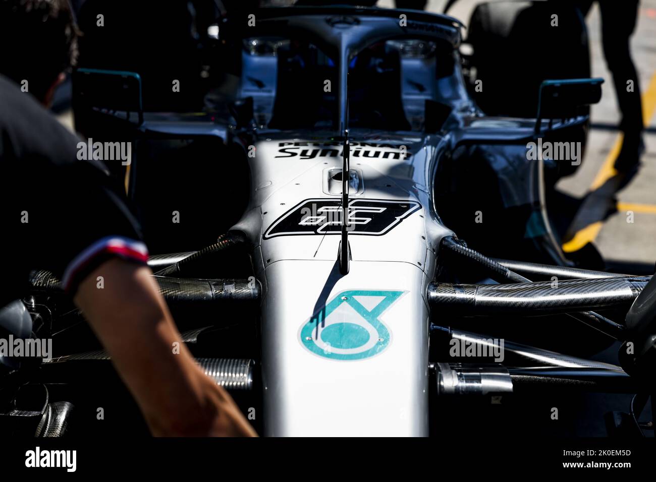 63 RUSSELL George (gbr), Mercedes AMG F1 Team W13, unning black numbers ...