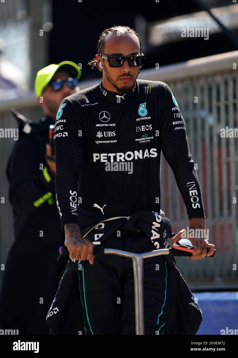 Mercedes' Lewis Hamilton before the Italian Grand Prix at the Monza ...
