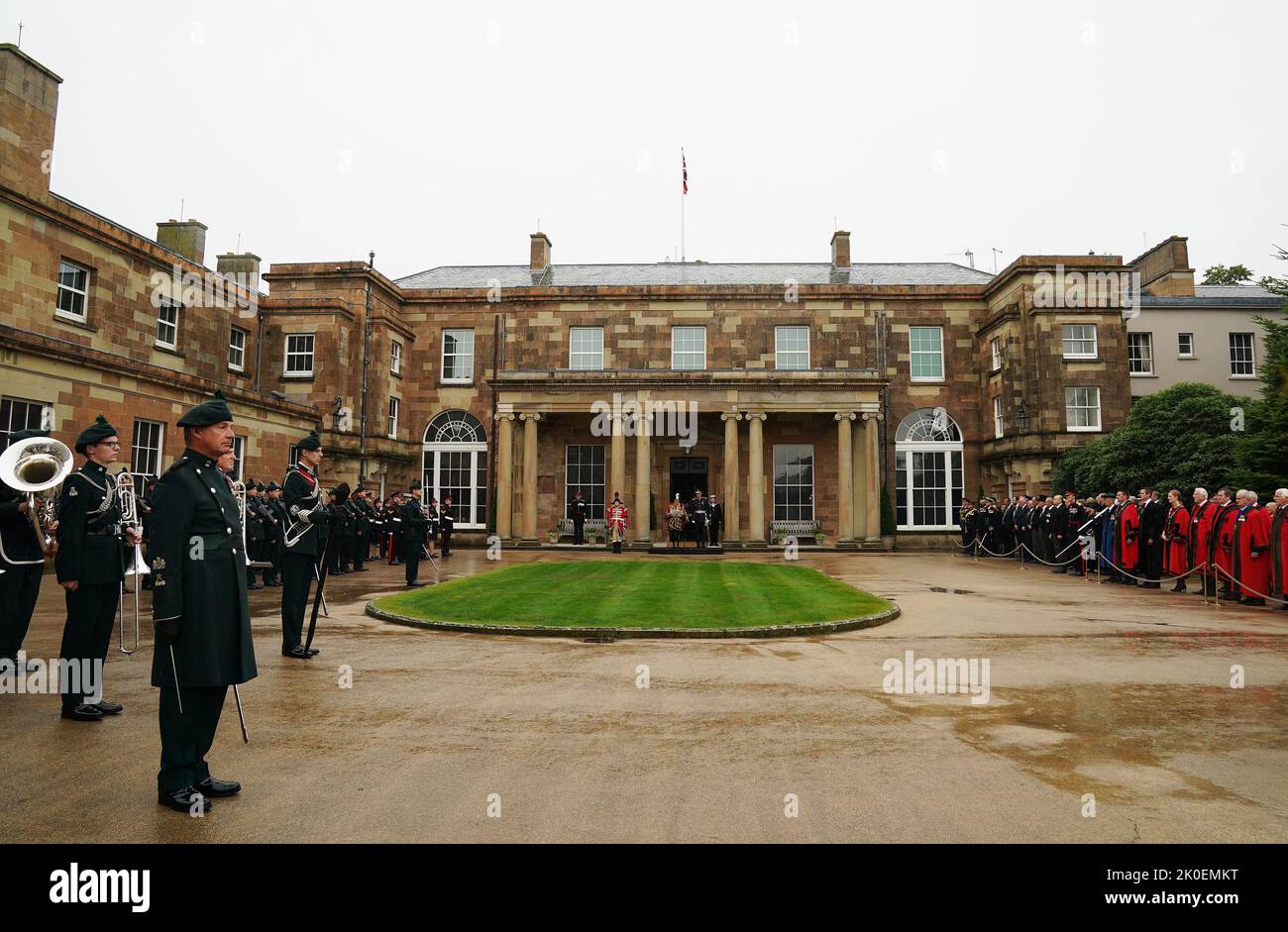 Norroy and Ulster King of Arms Robert Noel (centre) during an Accession ...