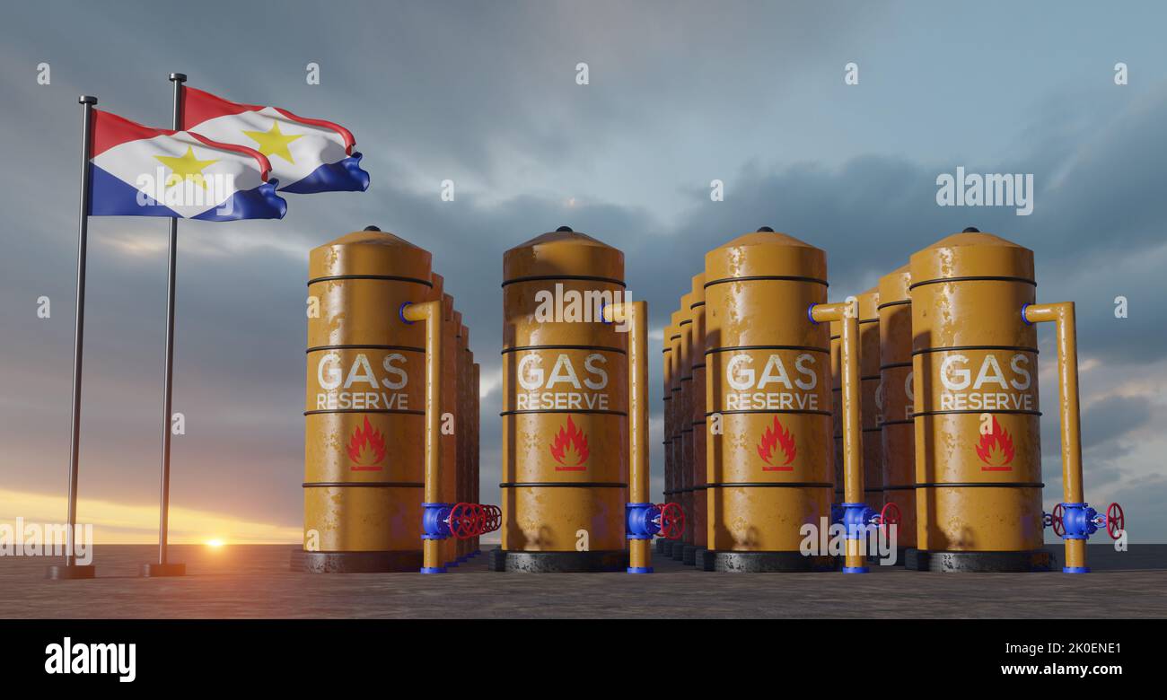 Saba gas reserve, Saba Gas storage reservoir, Natural gas tank Saba ...