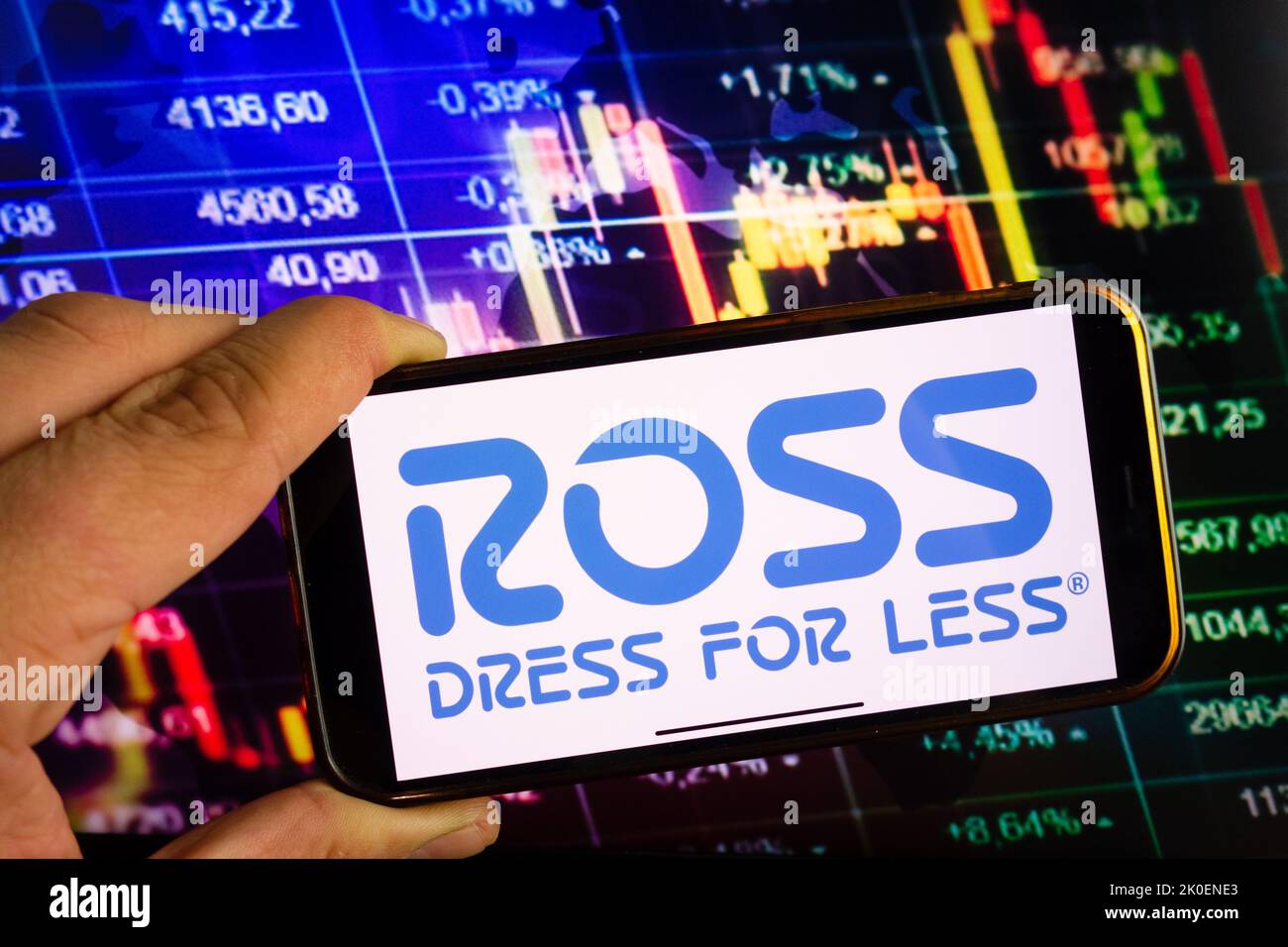 KONSKIE, POLAND - September 10, 2022: Smartphone displaying logo of ...