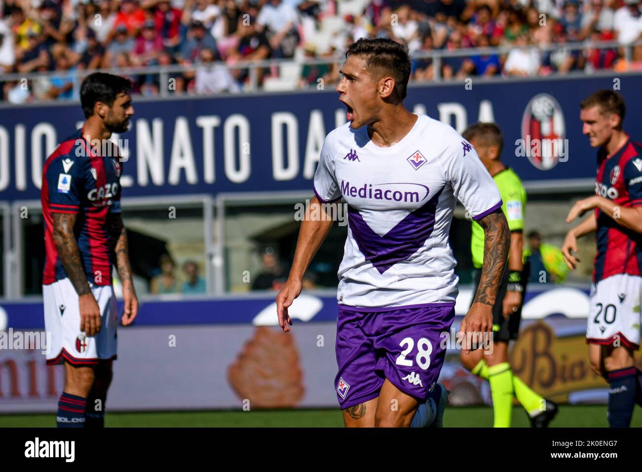Bologna, Italy. 11th Sep, 2022. Fiorentina's Lucas Martinez Quarta ...
