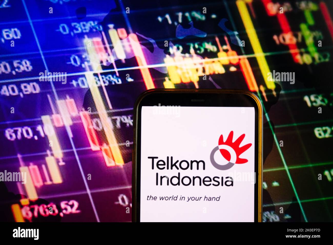 KONSKIE, POLAND - September 10, 2022: Smartphone displaying logo of ...