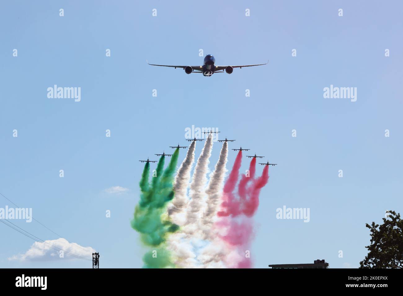 Grid atmosphere - air display. 11.09.2022. Formula 1 World Championship ...