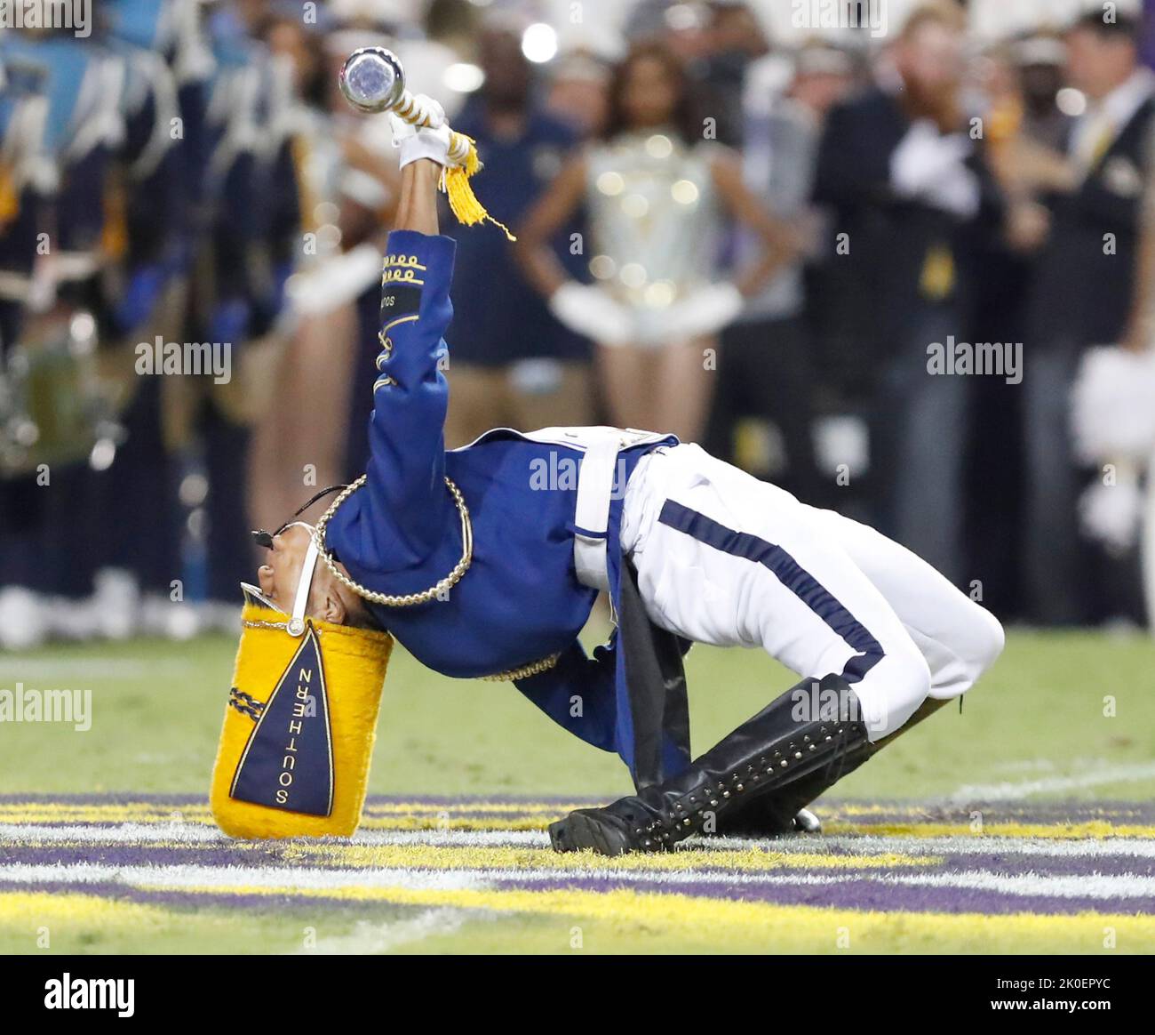 The Drum Major Of The “human Jukebox” Southern University Marching Band