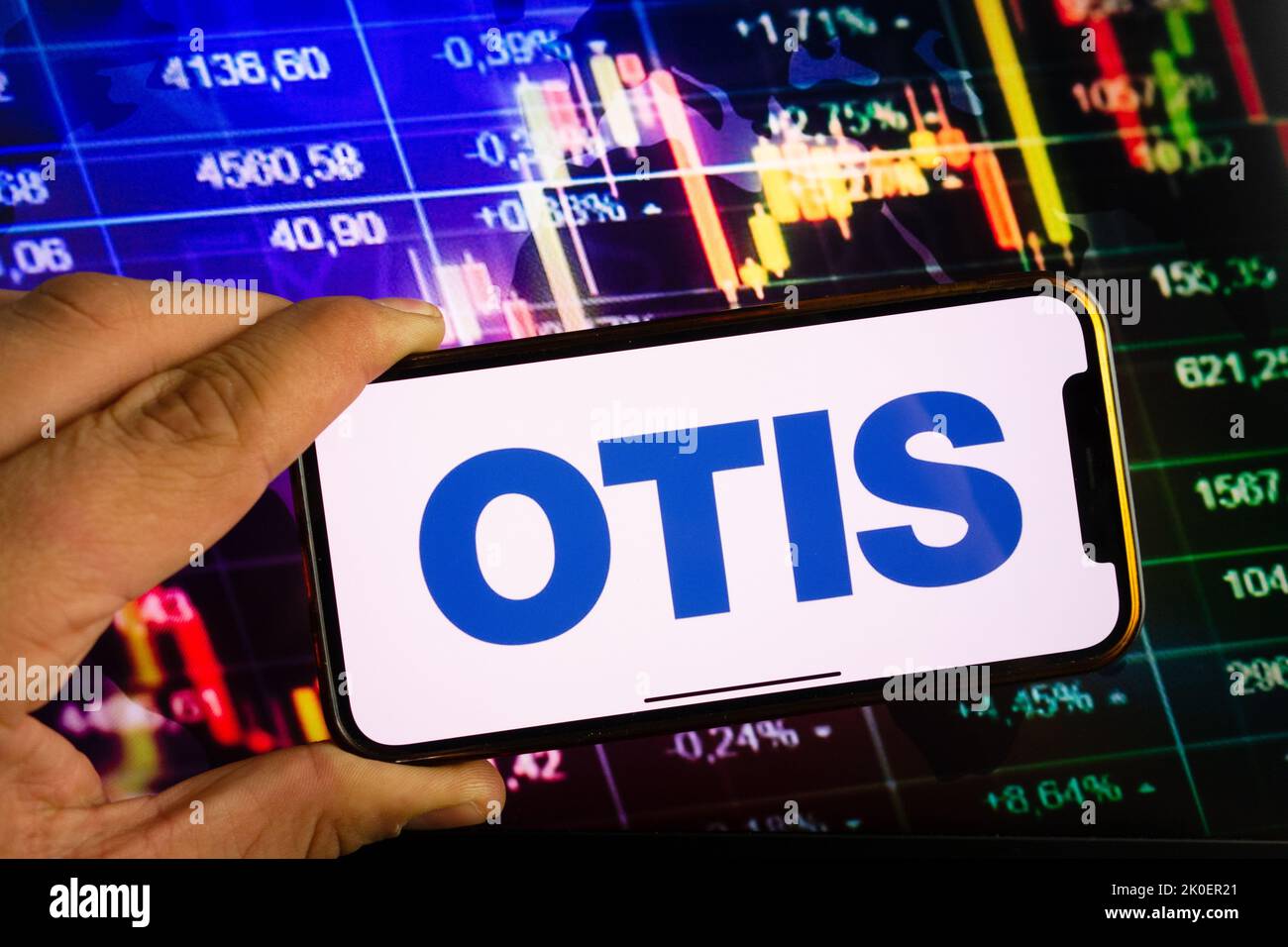 KONSKIE, POLAND - September 10, 2022: Smartphone displaying logo of ...