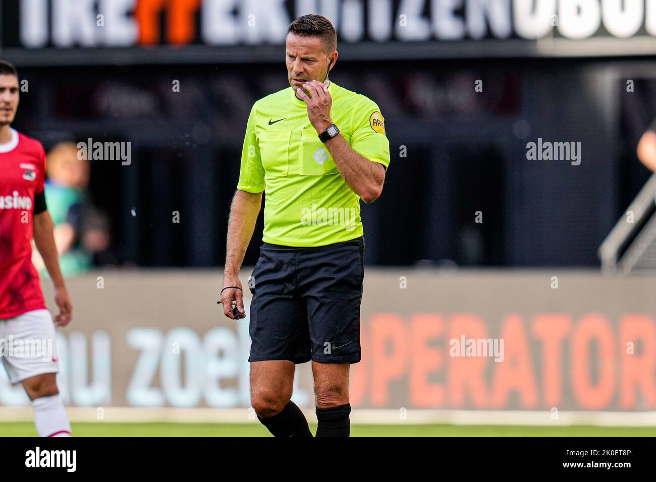 ALKMAAR, NETHERLANDS - SEPTEMBER 11: referee Pol van Boekel during the ...